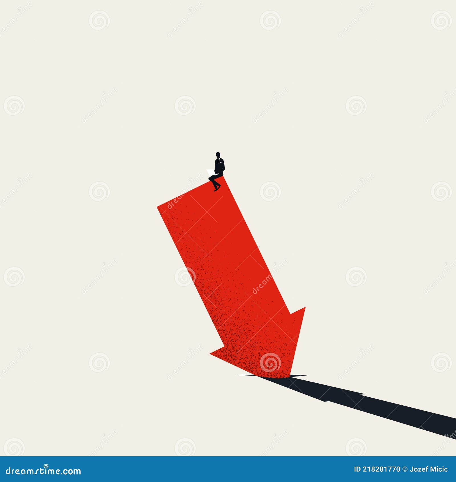 Business Crisis and Crash, Finding Solution Vector Concept. Symbol of ...