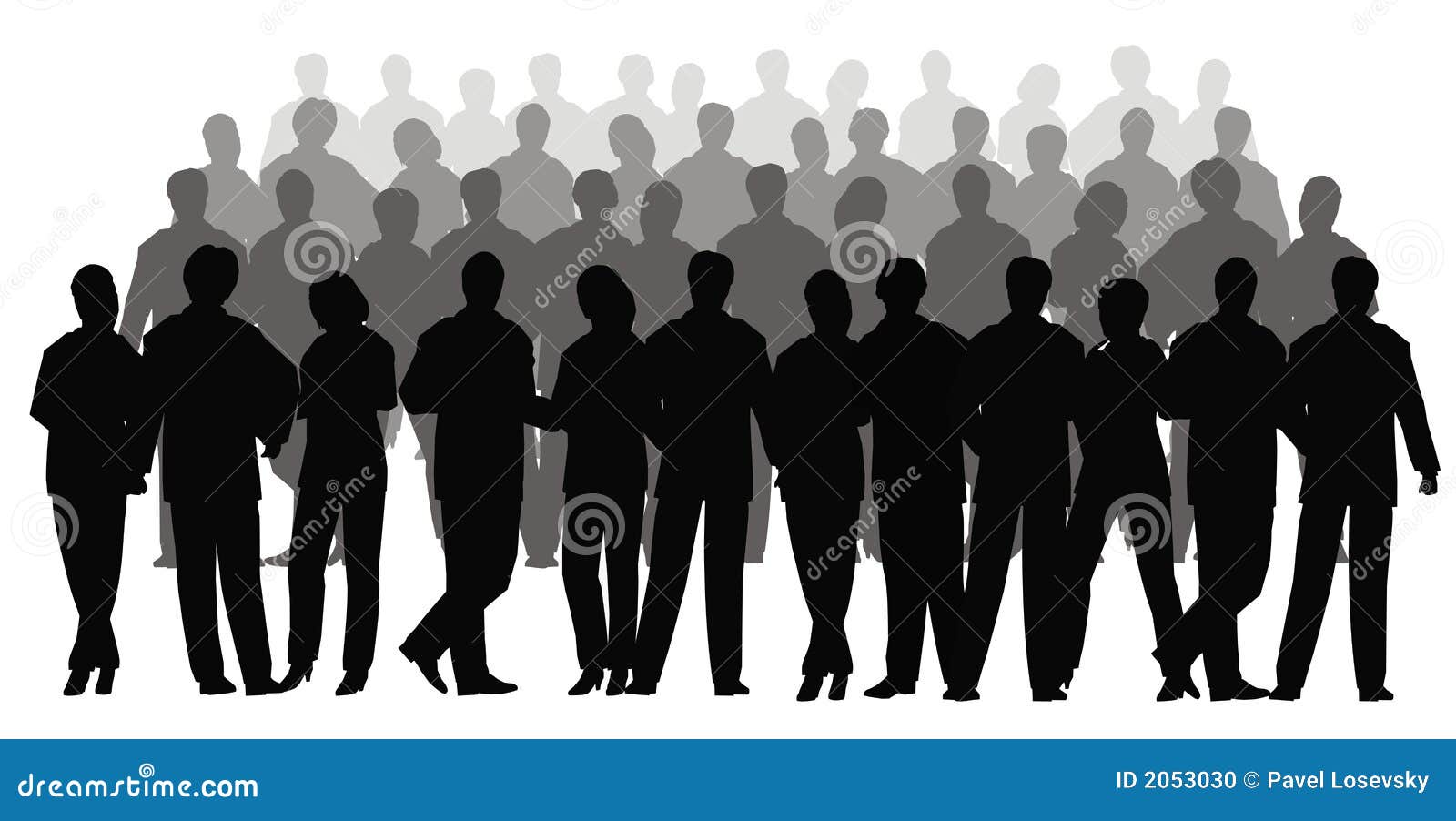 Business crowd vector stock vector. Illustration of poser - 2053030