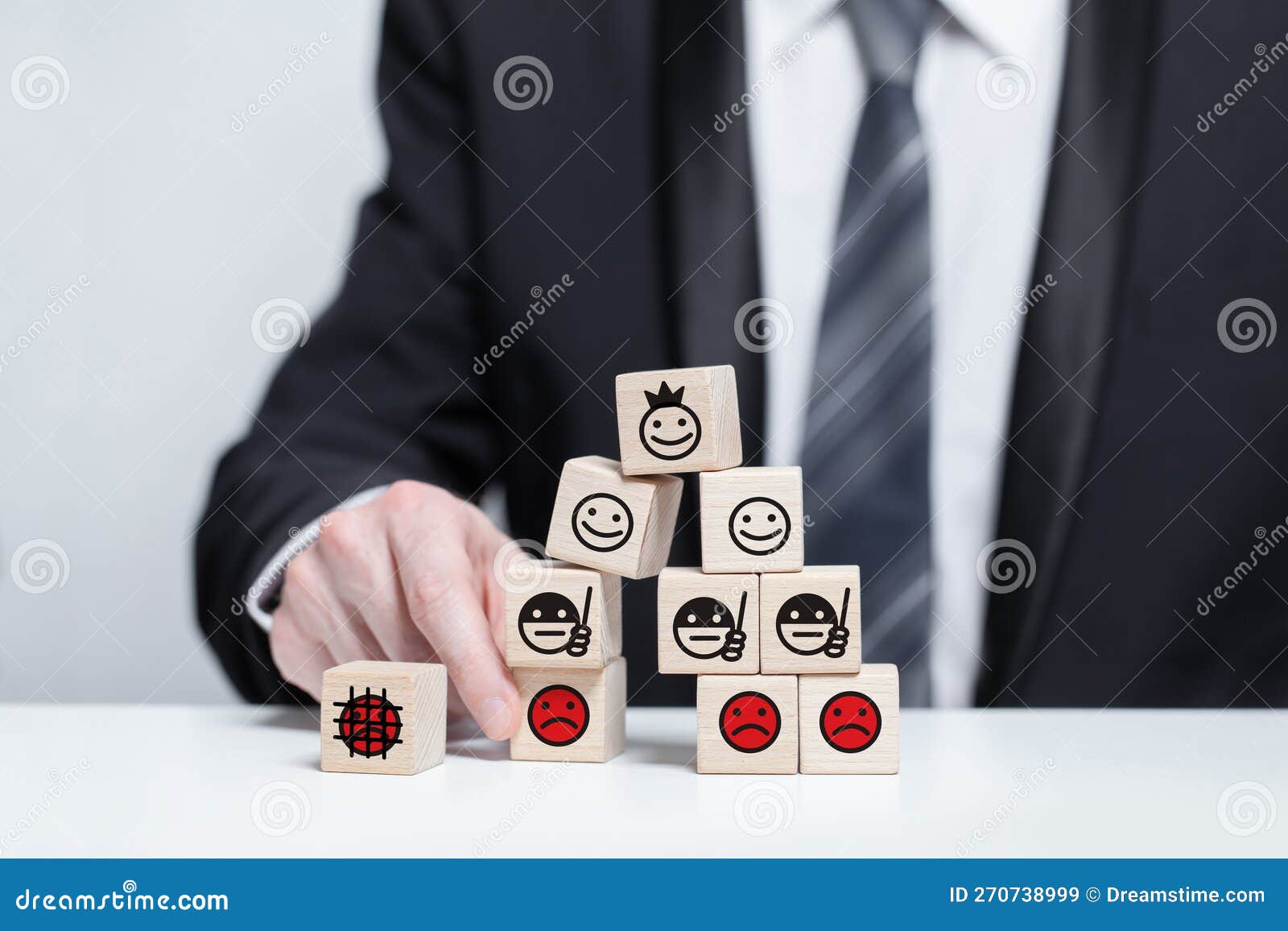 Business Customer Feedback Concept, Wooden Cubes Stock Image - Image of ...