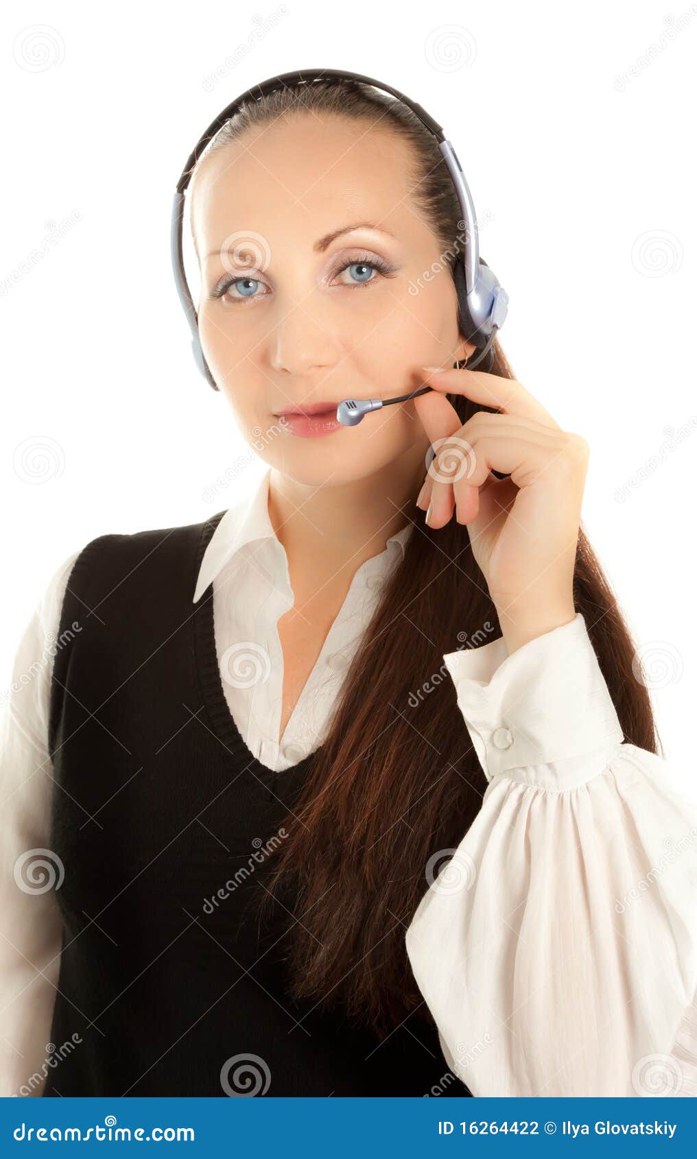 Business Customer Service Woman Stock Photo - Image of headphones ...