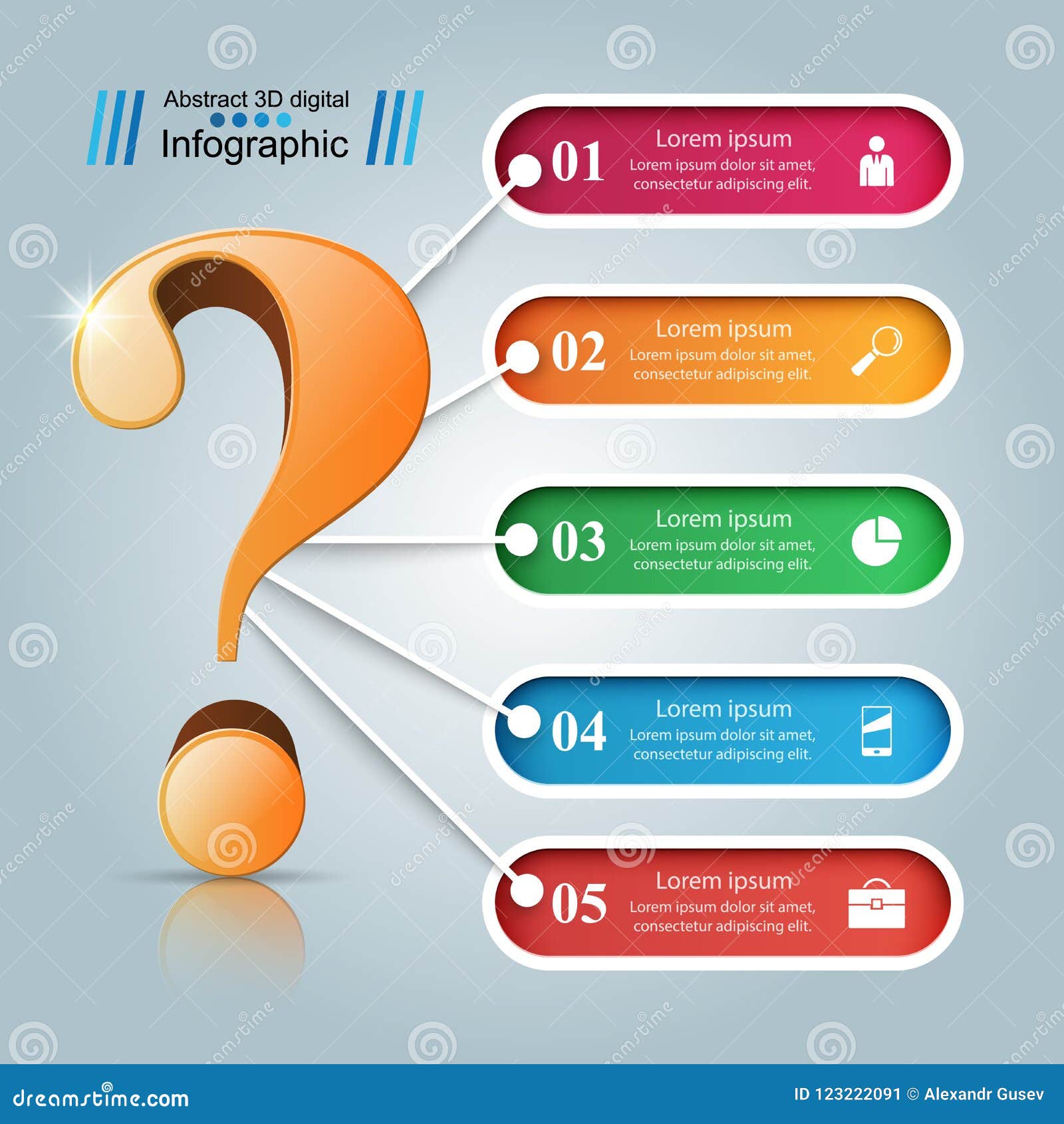 Business Infographics. Question Mark. Stock Vector - Illustration of ...
