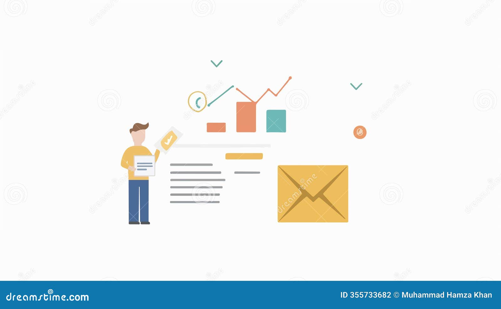 Professional Business Dashboard with Interactive Charts Stock Vector - Illustration of checklist ...