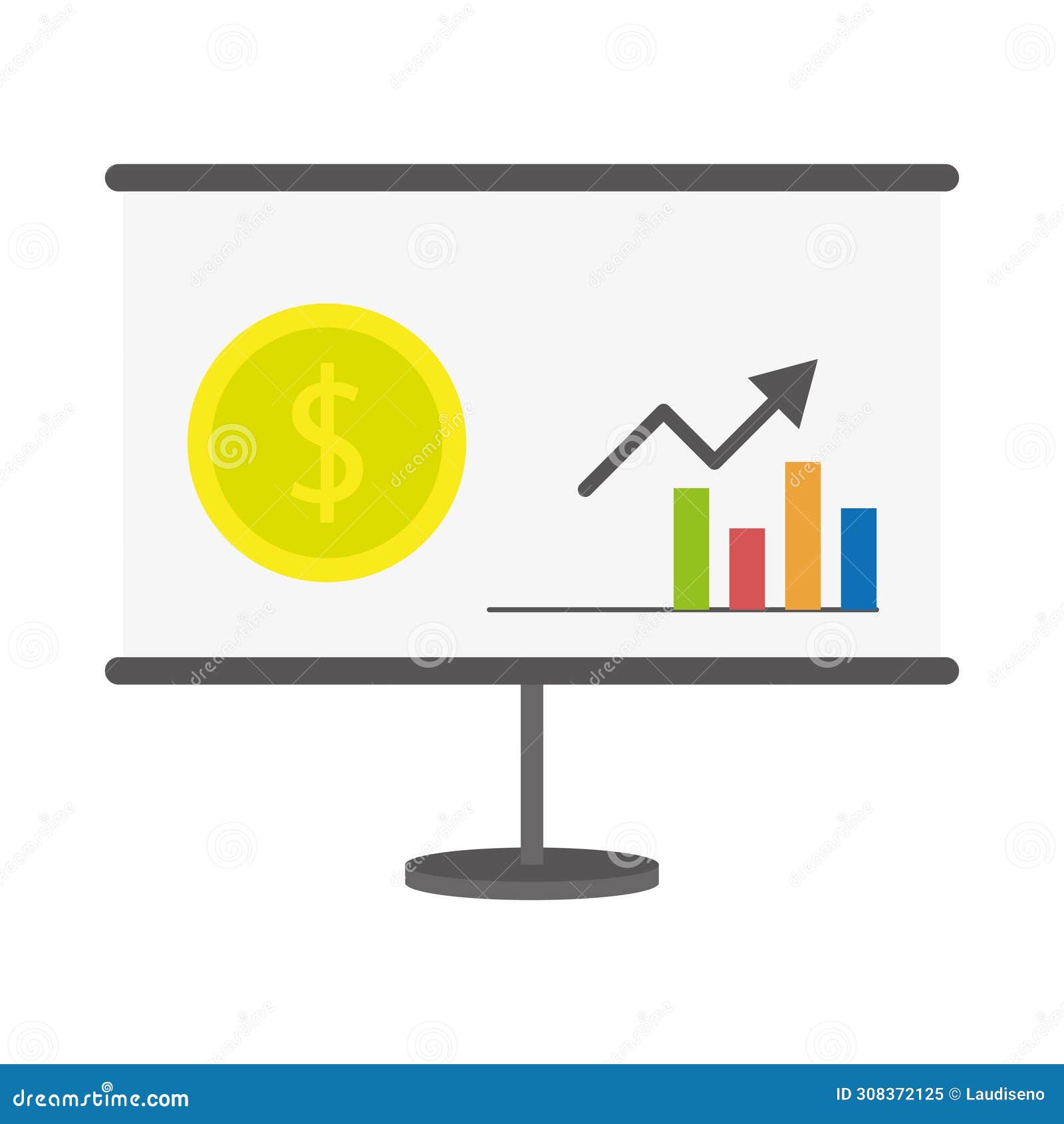 Business Dashboard Graph Icon Vector Stock Vector - Illustration of ...