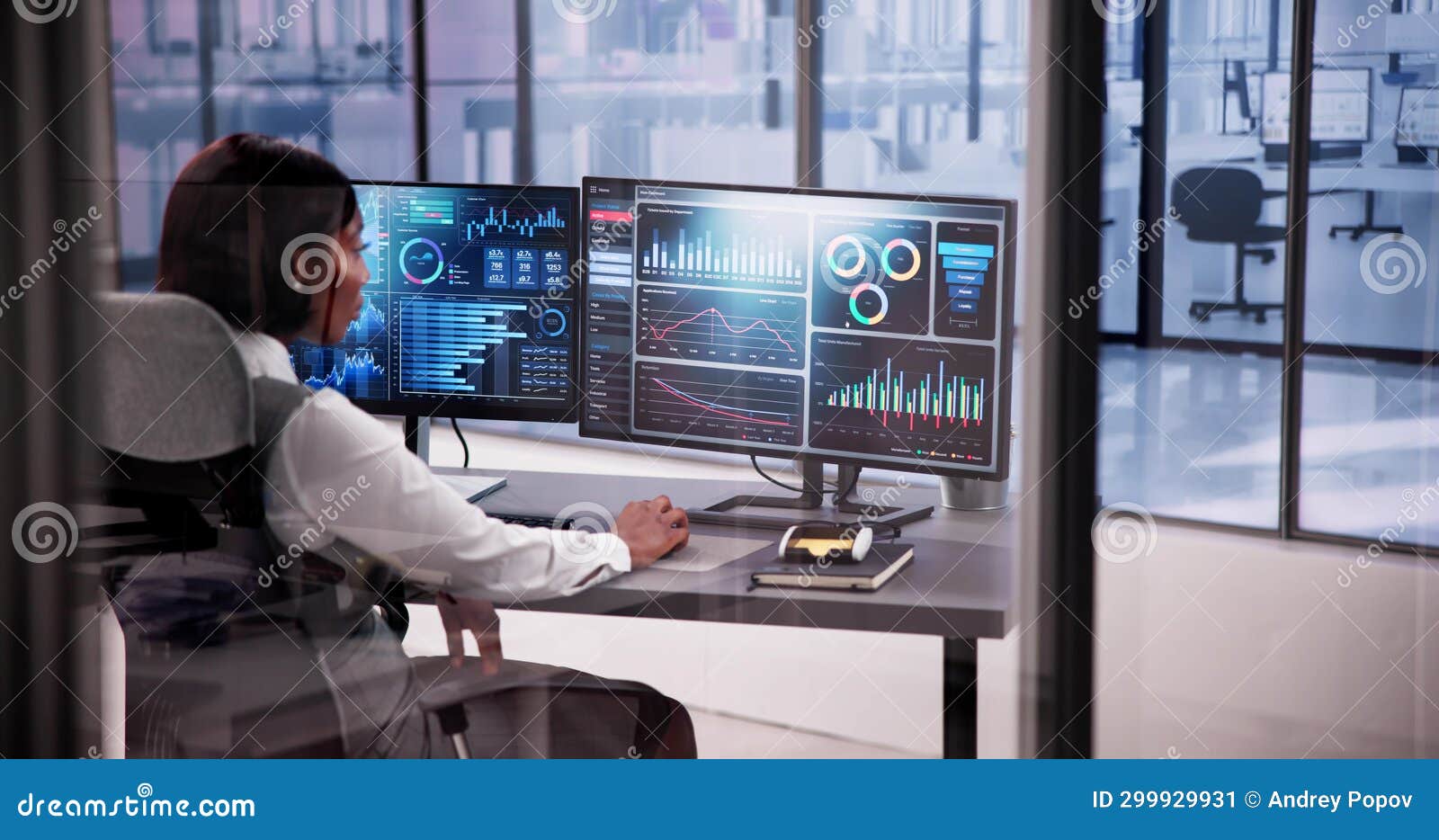 Business Dashboard: Monitoring Financial Performance Stock Image ...