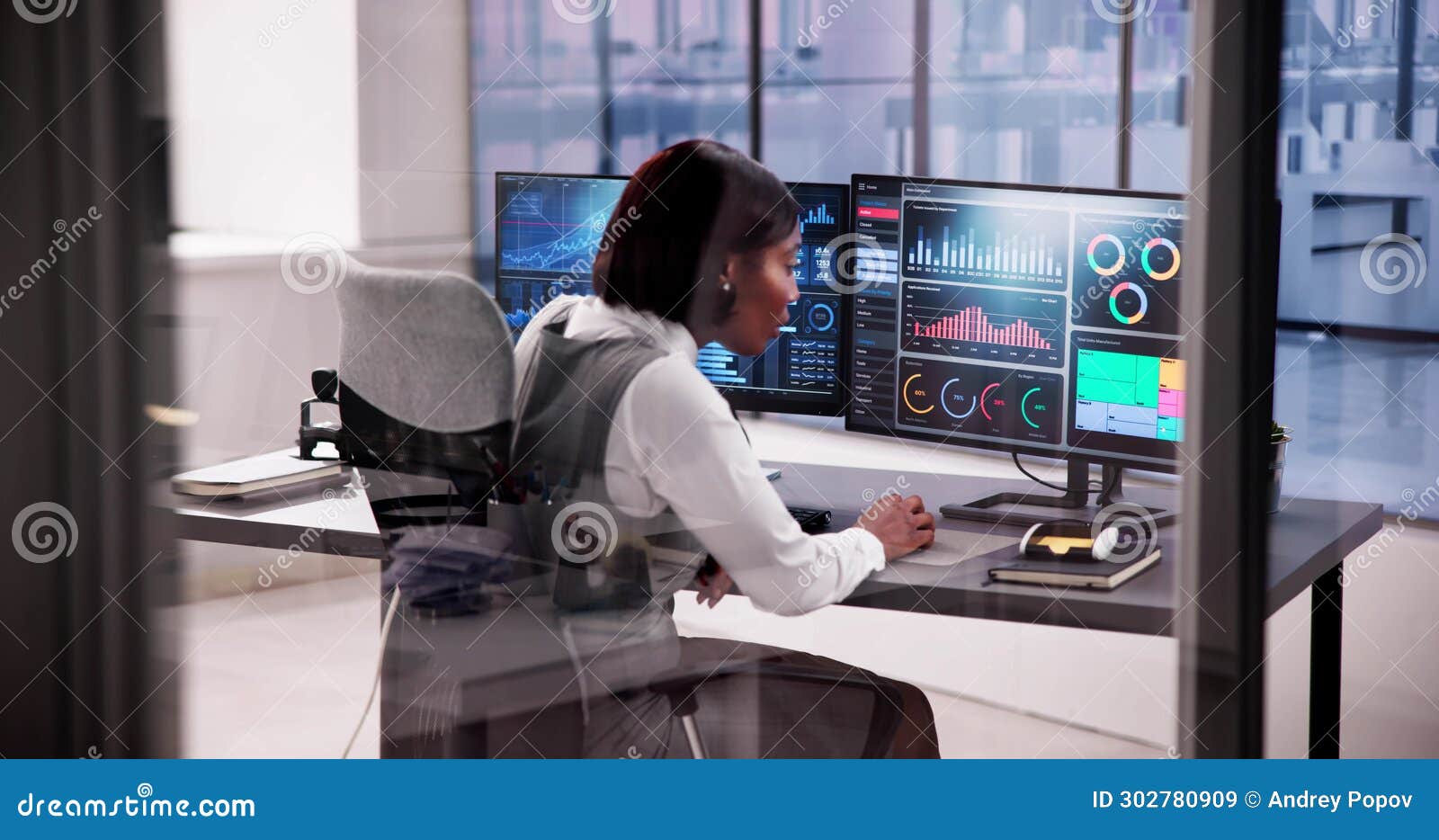 Business Dashboard: Monitoring Financial Performance Stock Image ...