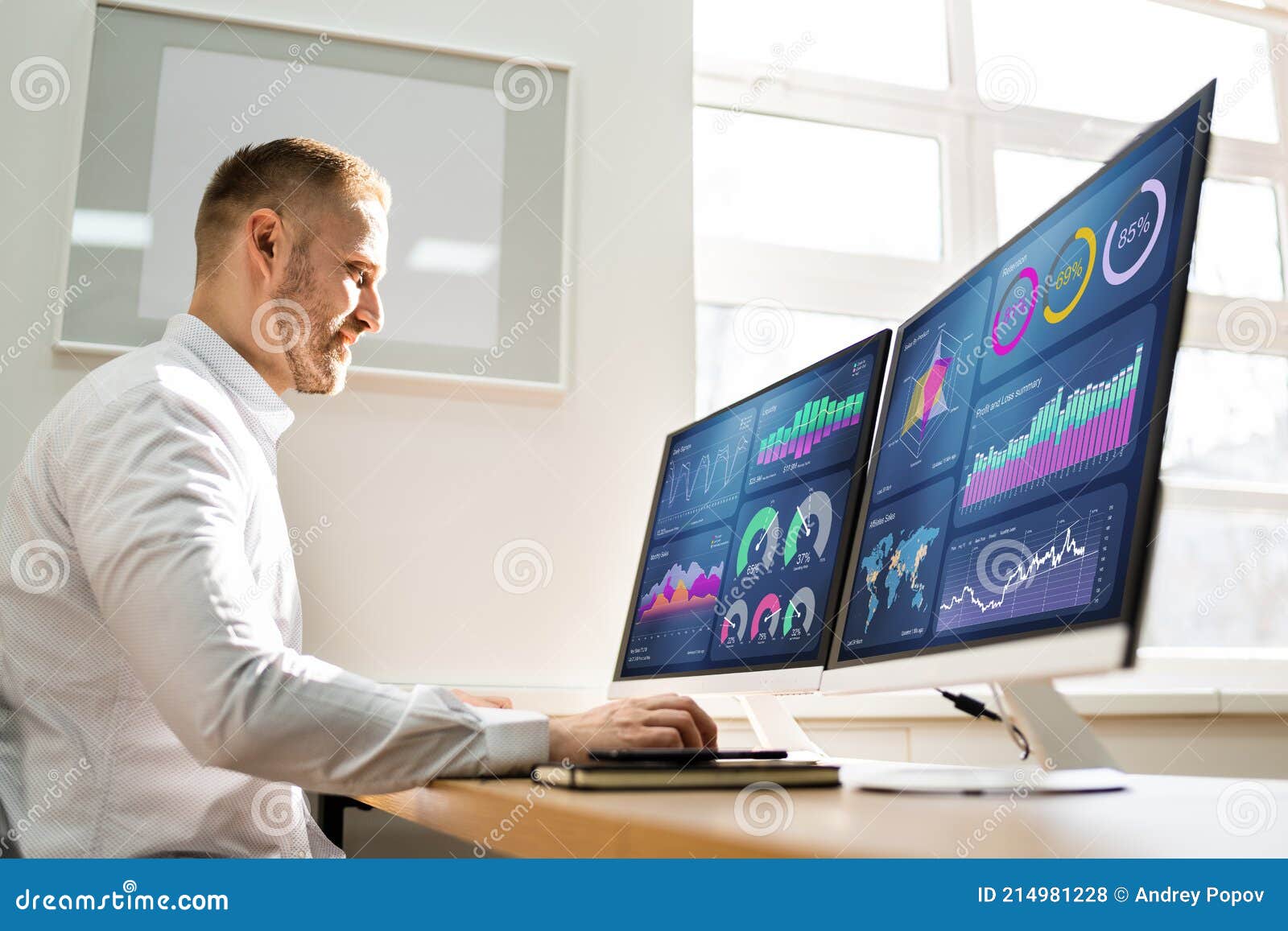 Business Dashboard Smart Marketing Data Banner Stock Photo - Image of ...