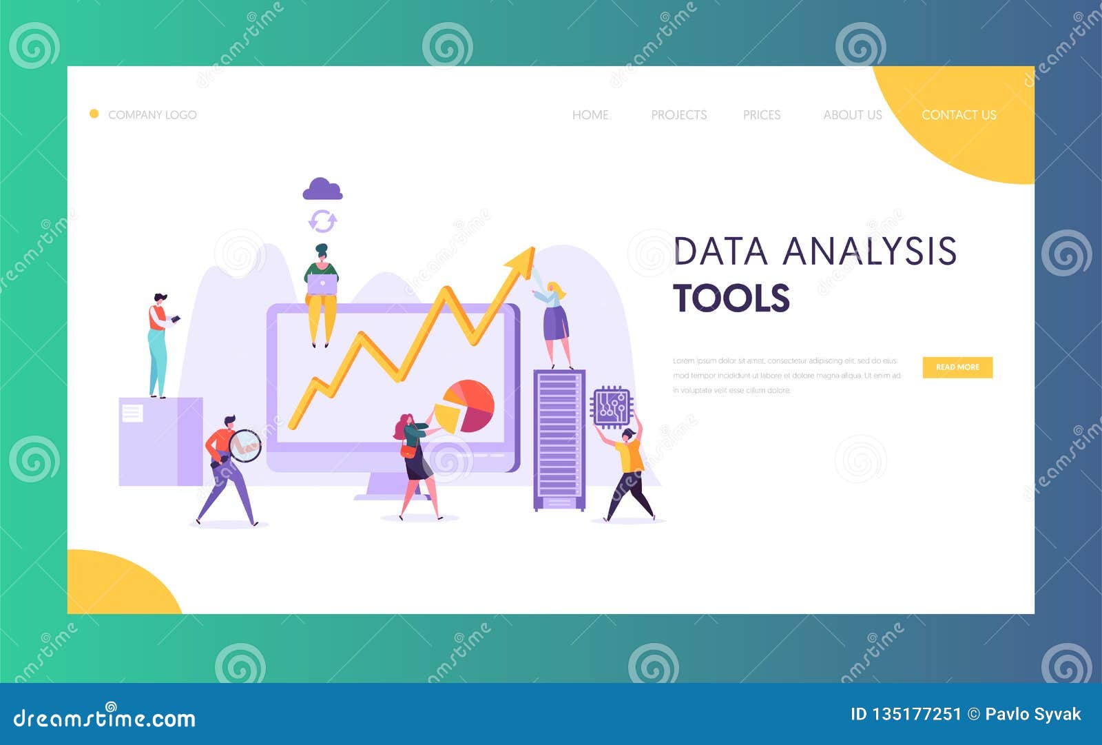 Business Data Analysis Software Landing Page. Marketing Strategy ...