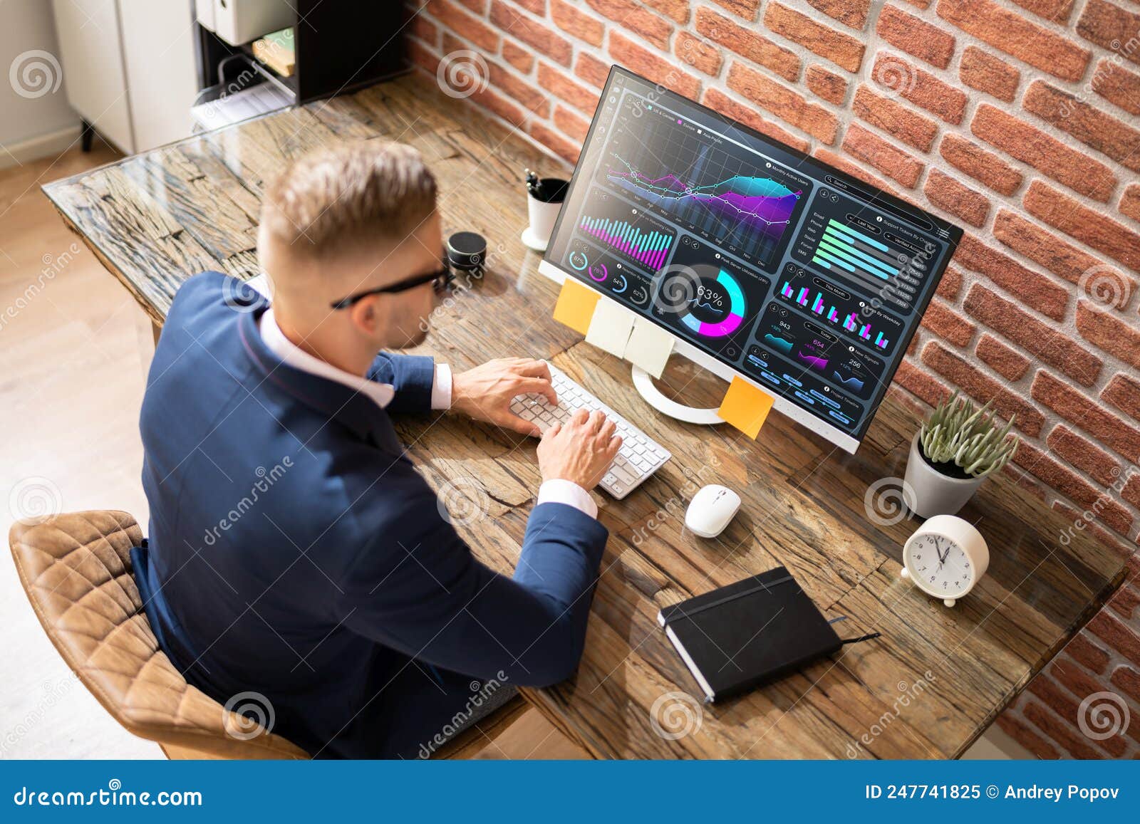 Business Data Analyst Man stock image. Image of corporate - 247741825