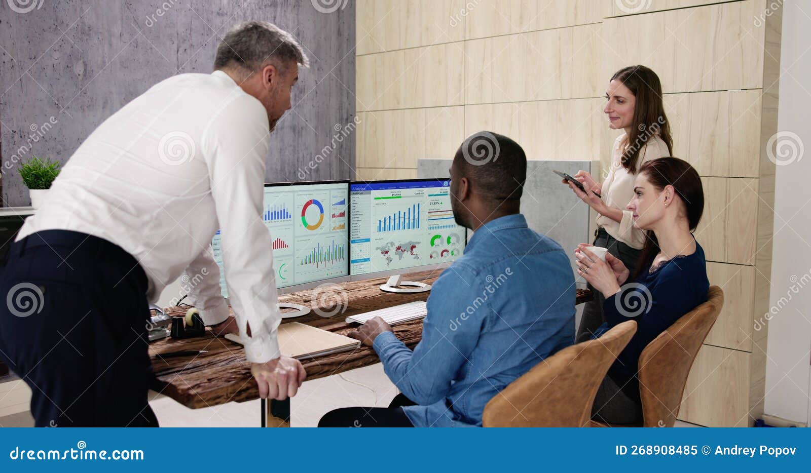 Business Data Analytics Dashboard Stock Image - Image of people ...