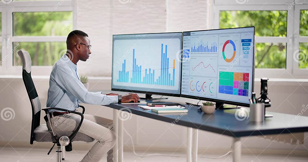 Business Data Analytics Dashboard Stock Image - Image of compute ...