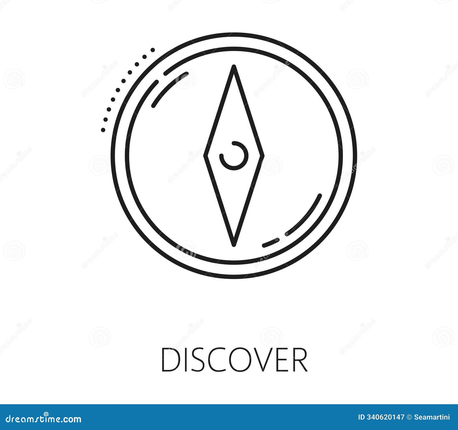 Business Data Analytics, Discover Thin Line Icon Stock Illustration ...