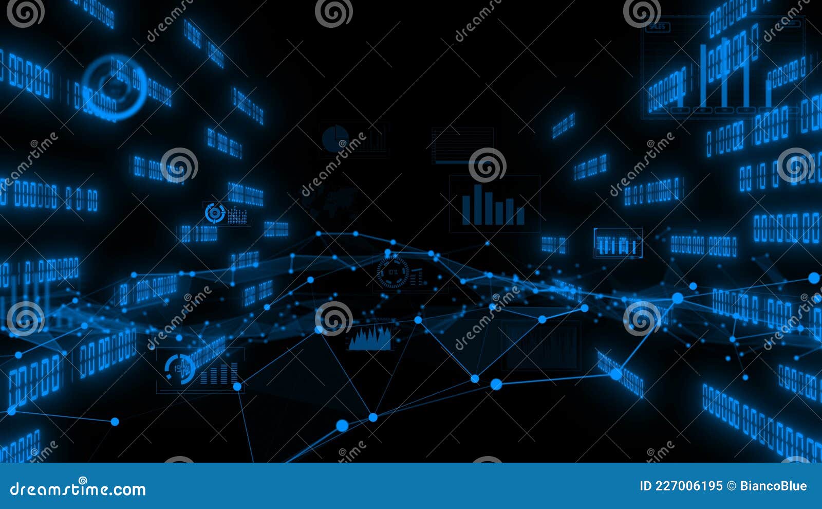 Business Data and Financial Figures Visualiser Graphic Stock ...