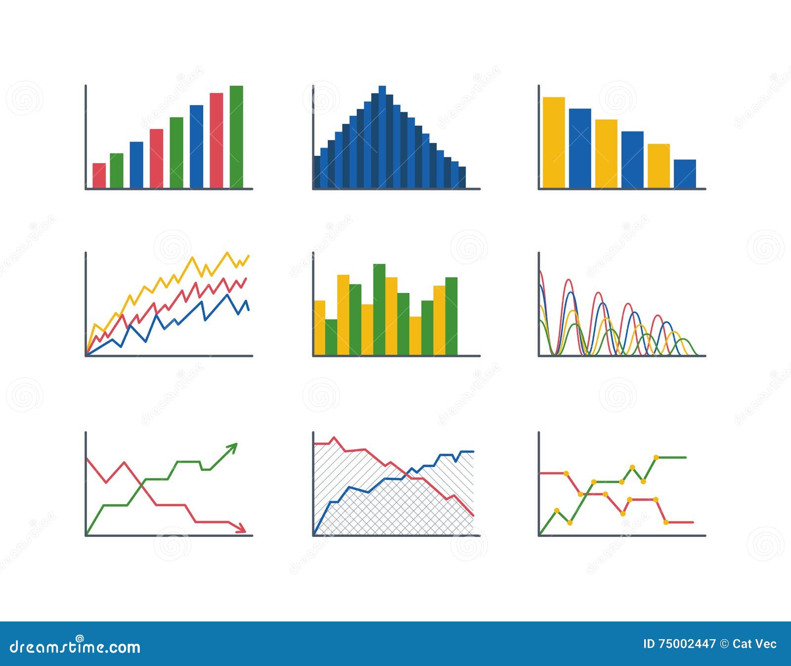 Business Data Graph Analytics Vector Stock Vector - Illustration of ...