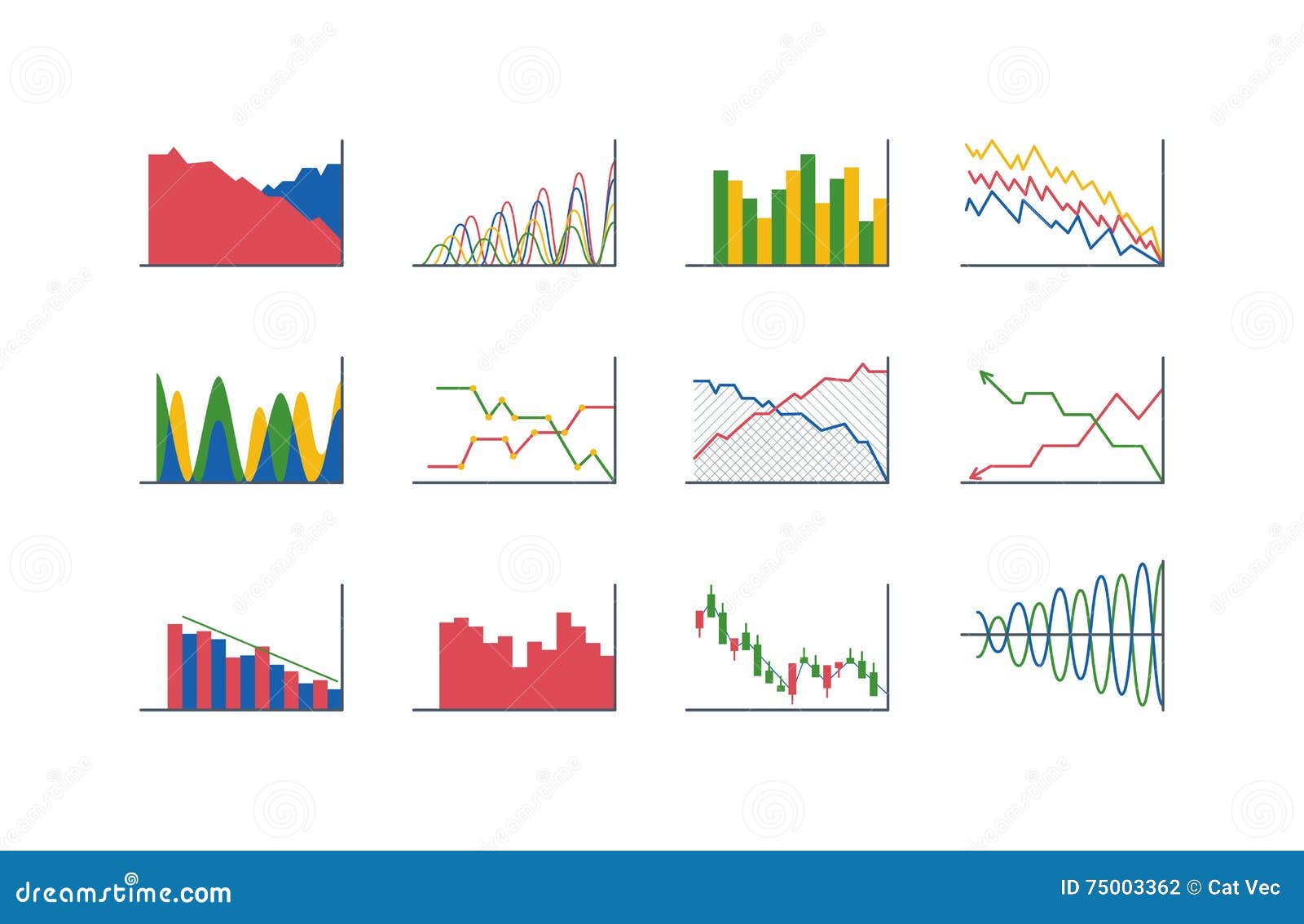 Business Data Graph Analytics Vector Stock Vector - Illustration of ...