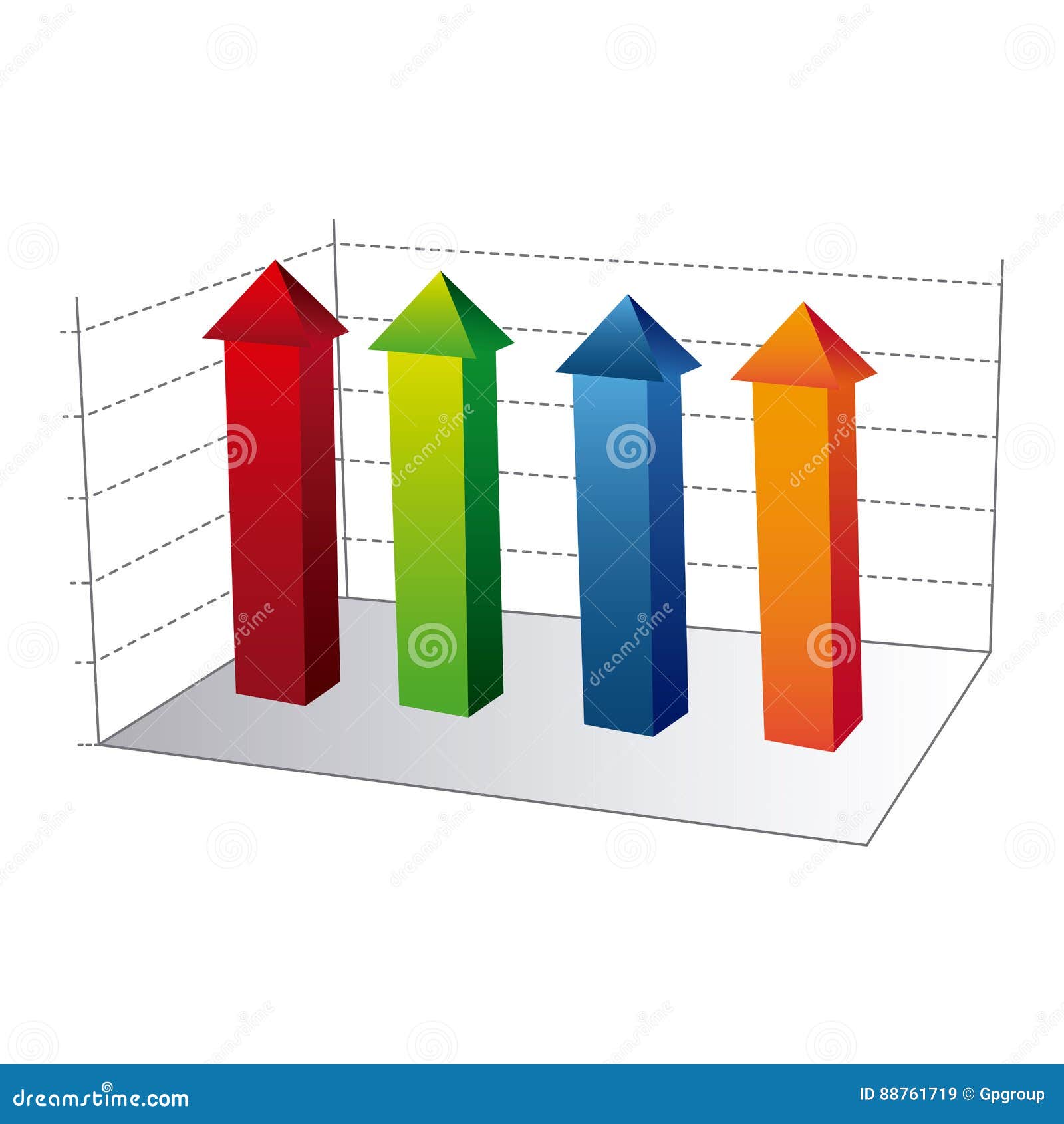 Business Data Statistic Graphic Stock Illustration - Illustration of ...