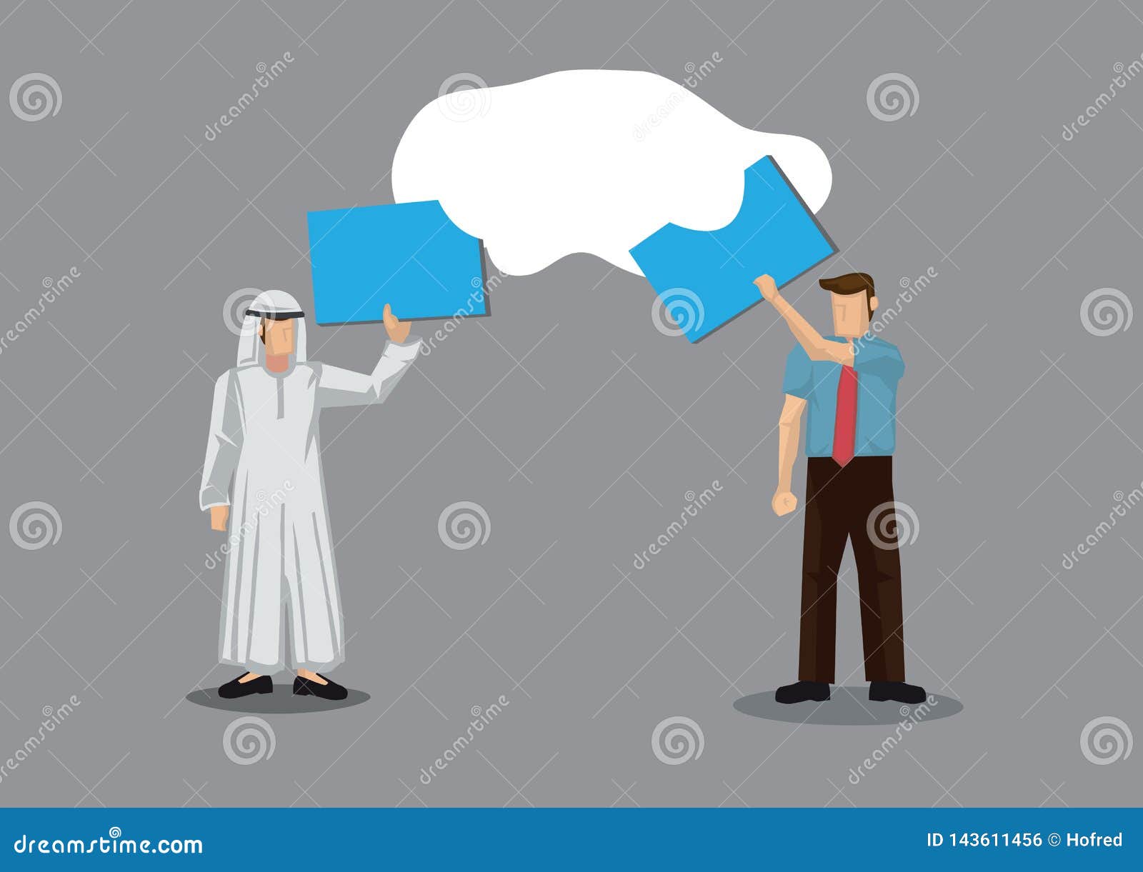 Business Data Transfer Using Cloud Technology Vector Illustraiton Stock ...