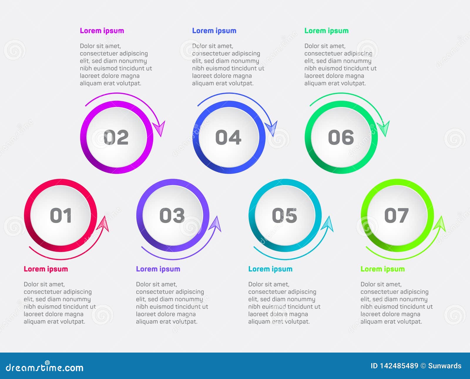 Business Data Visualization Diagram. Timeline Infographic Icons Vector ...
