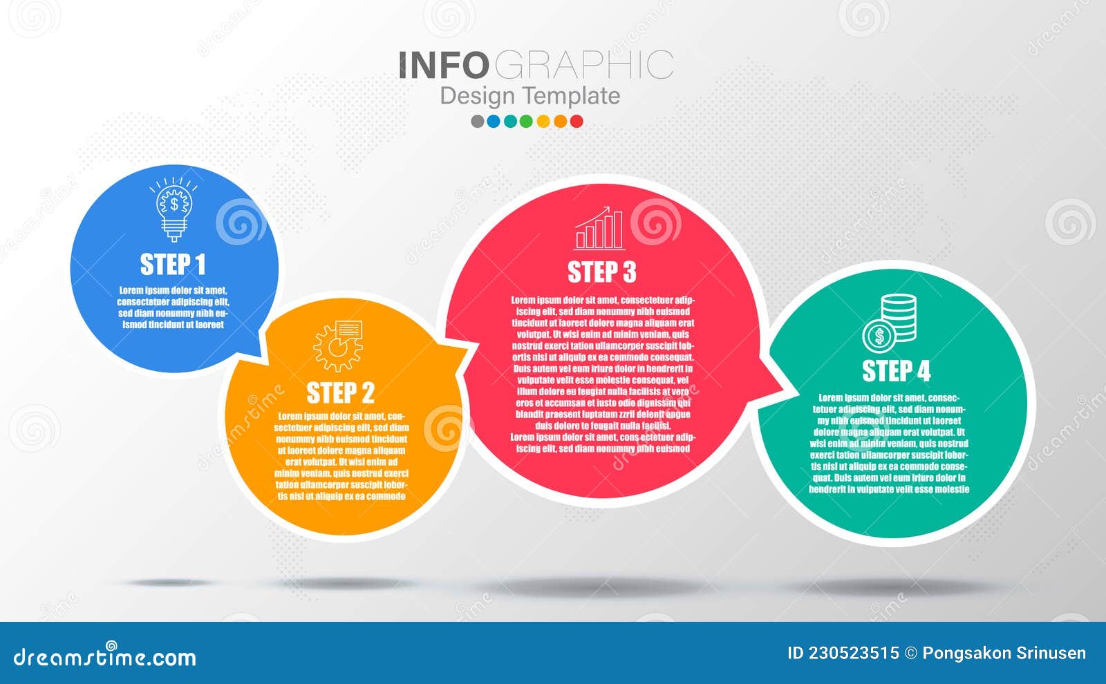 Business Data Visualization. Process Chart Stock Vector - Illustration ...
