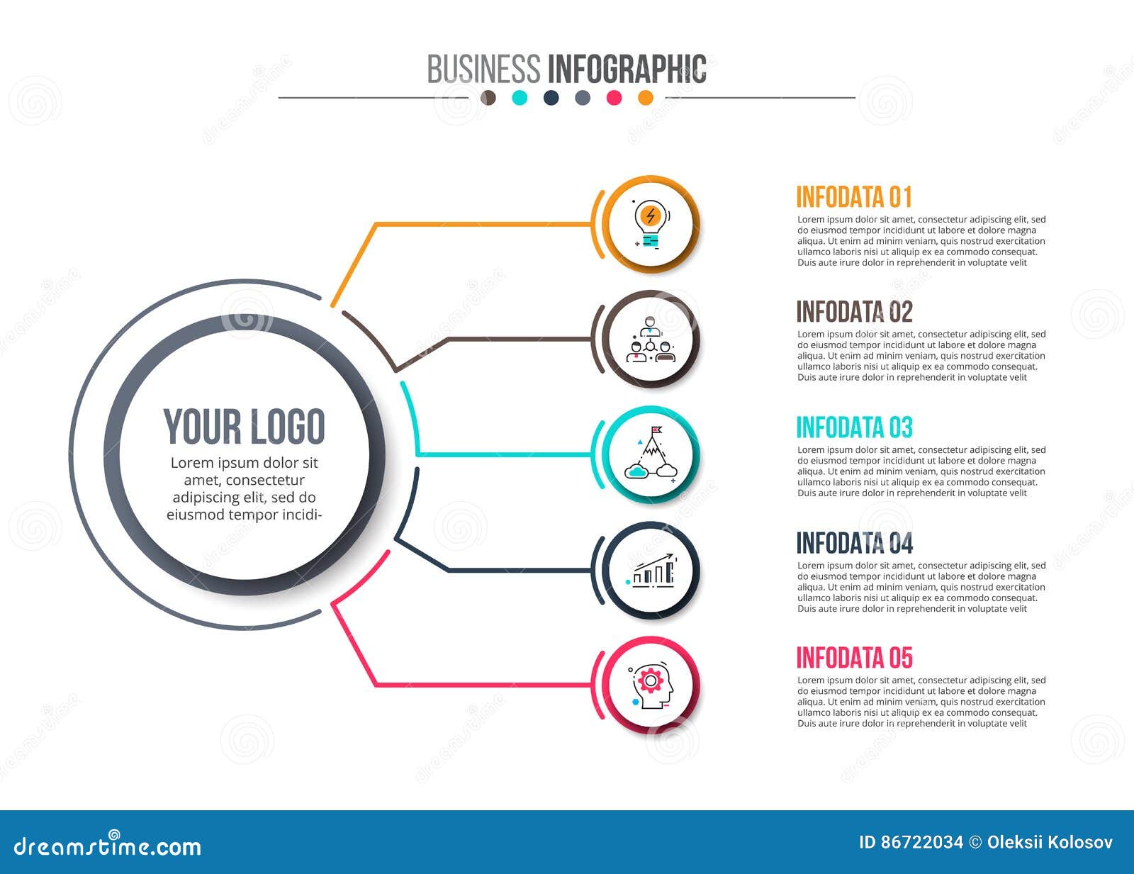 Business Data Visualization. Stock Vector - Illustration of information ...