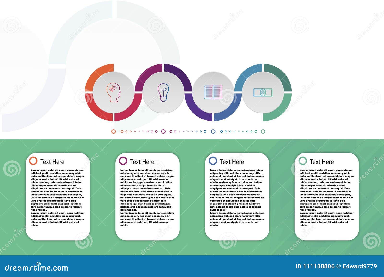 Abstract Elements of Graph, Diagram with 4 Steps Stock Vector ...