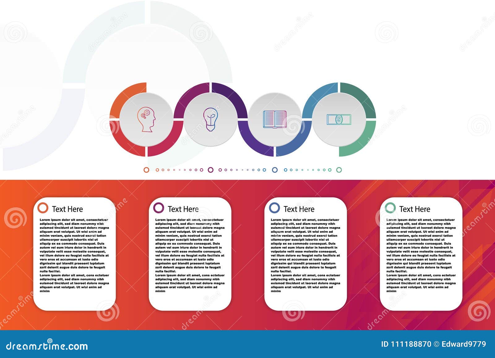 Abstract Elements of Graph, Diagram with 4 Steps Stock Vector ...
