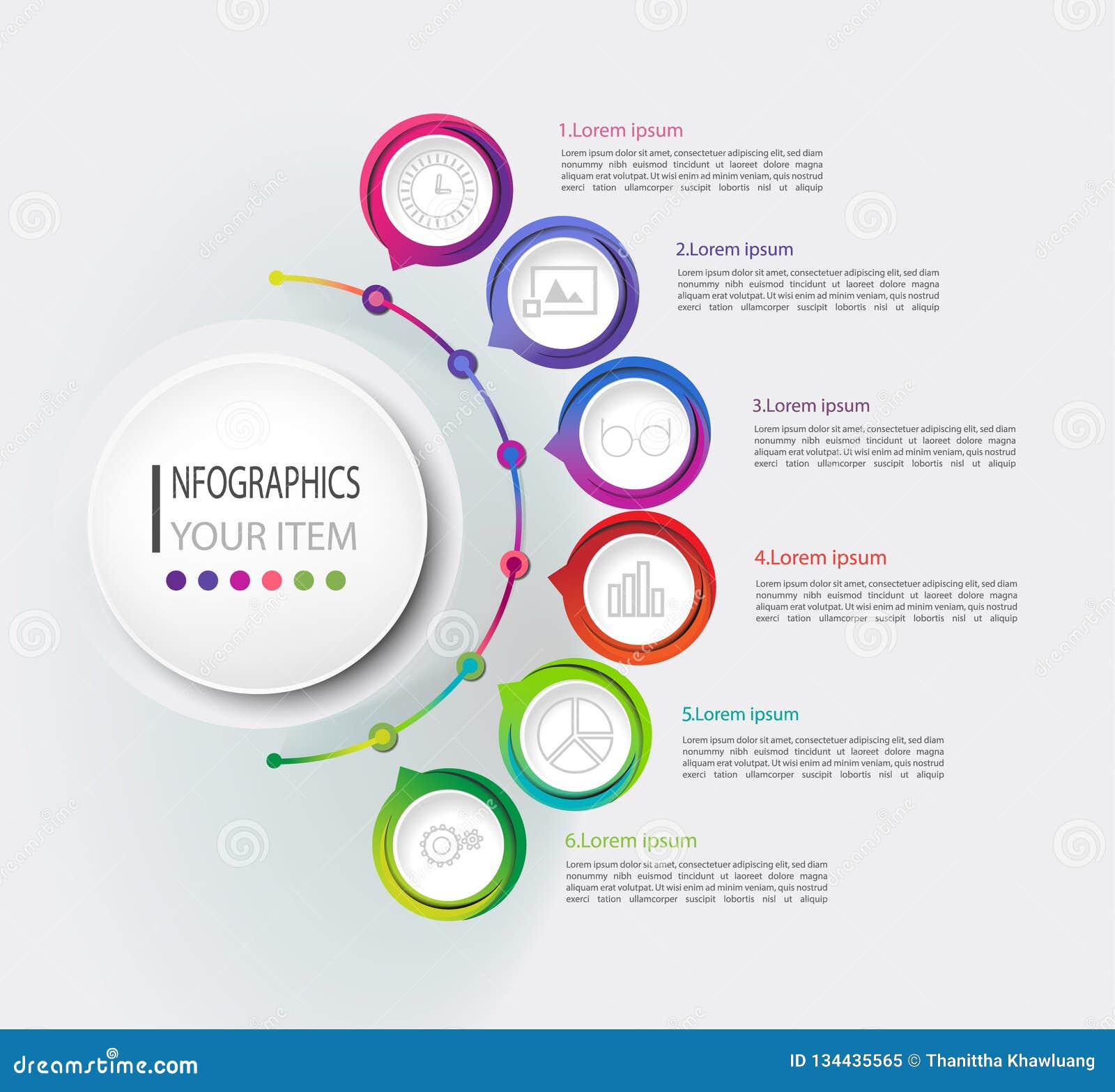 Business Data Visualization. Process Chart. Abstract Elements of Graph ...