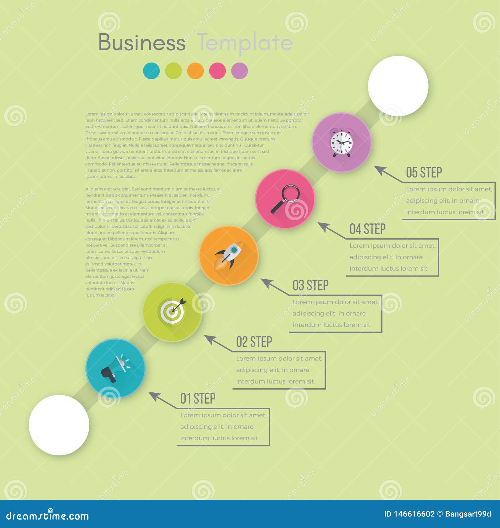 Business Data Visualization. Process Chart. Abstract Elements of Graph ...