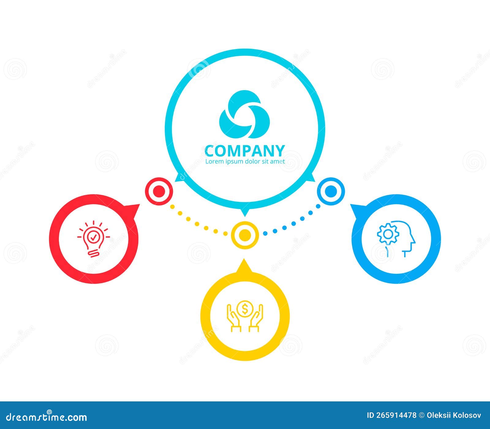 Business Data Visualization. Process Chart. Abstract Elements of Graph ...