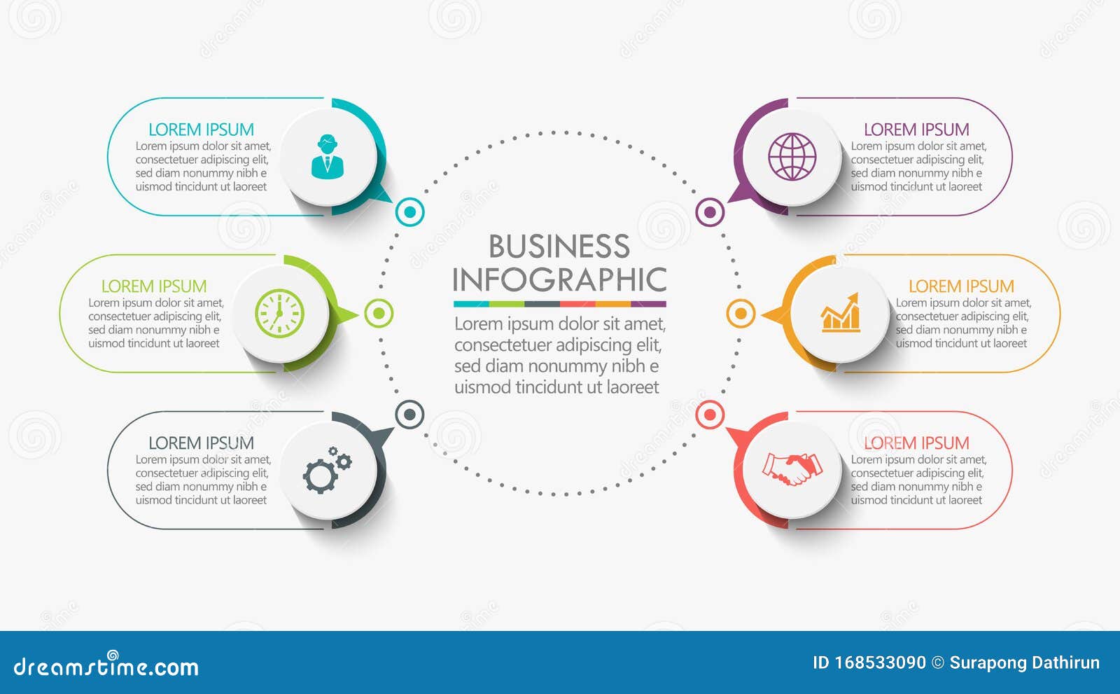 Big Data Visualization Concept Infographics Design Cluster Analysis Data Clustering Royalty