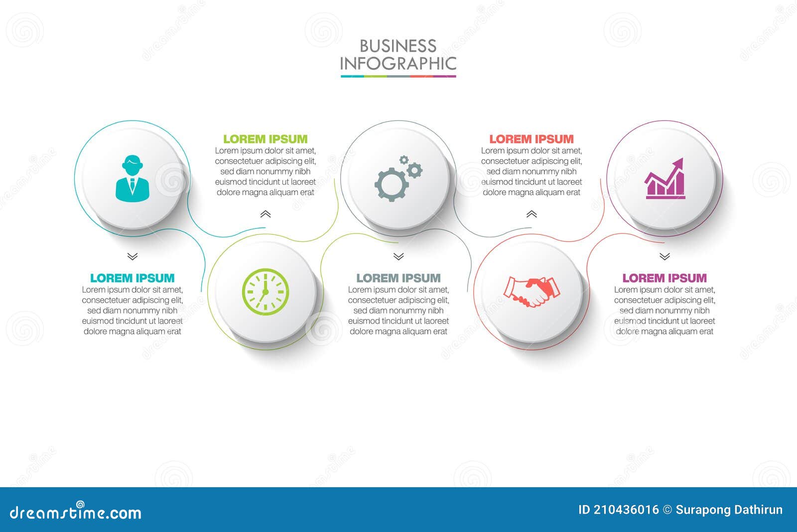 Business Data Visualization. Timeline Infographic Icons Designed for ...