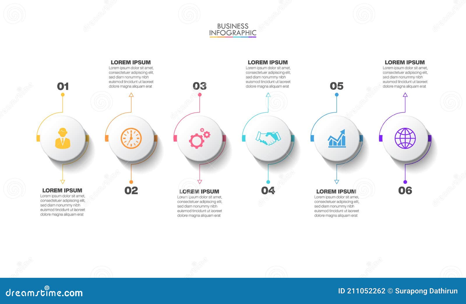 Business Data Visualization. Timeline Infographic Icons Designed for ...