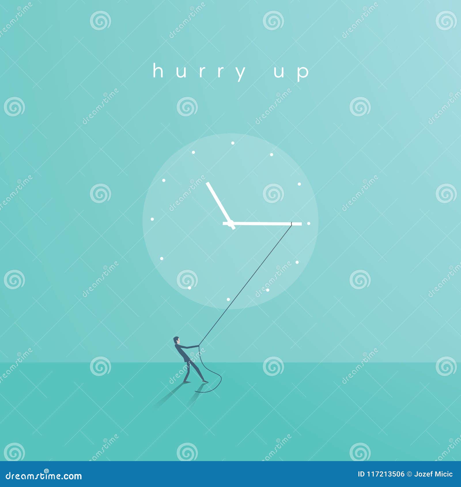 Business Deadline Vector Concept With Businessman Hanging On Clock Face ...