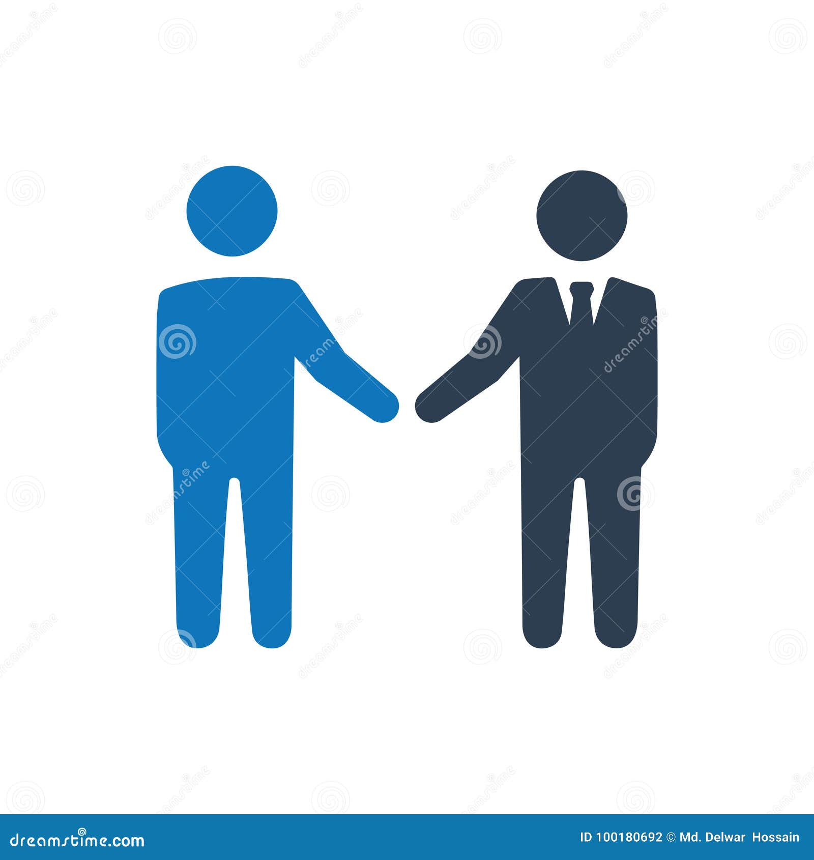 Business Deal Icon stock vector. Illustration of partners - 100180692