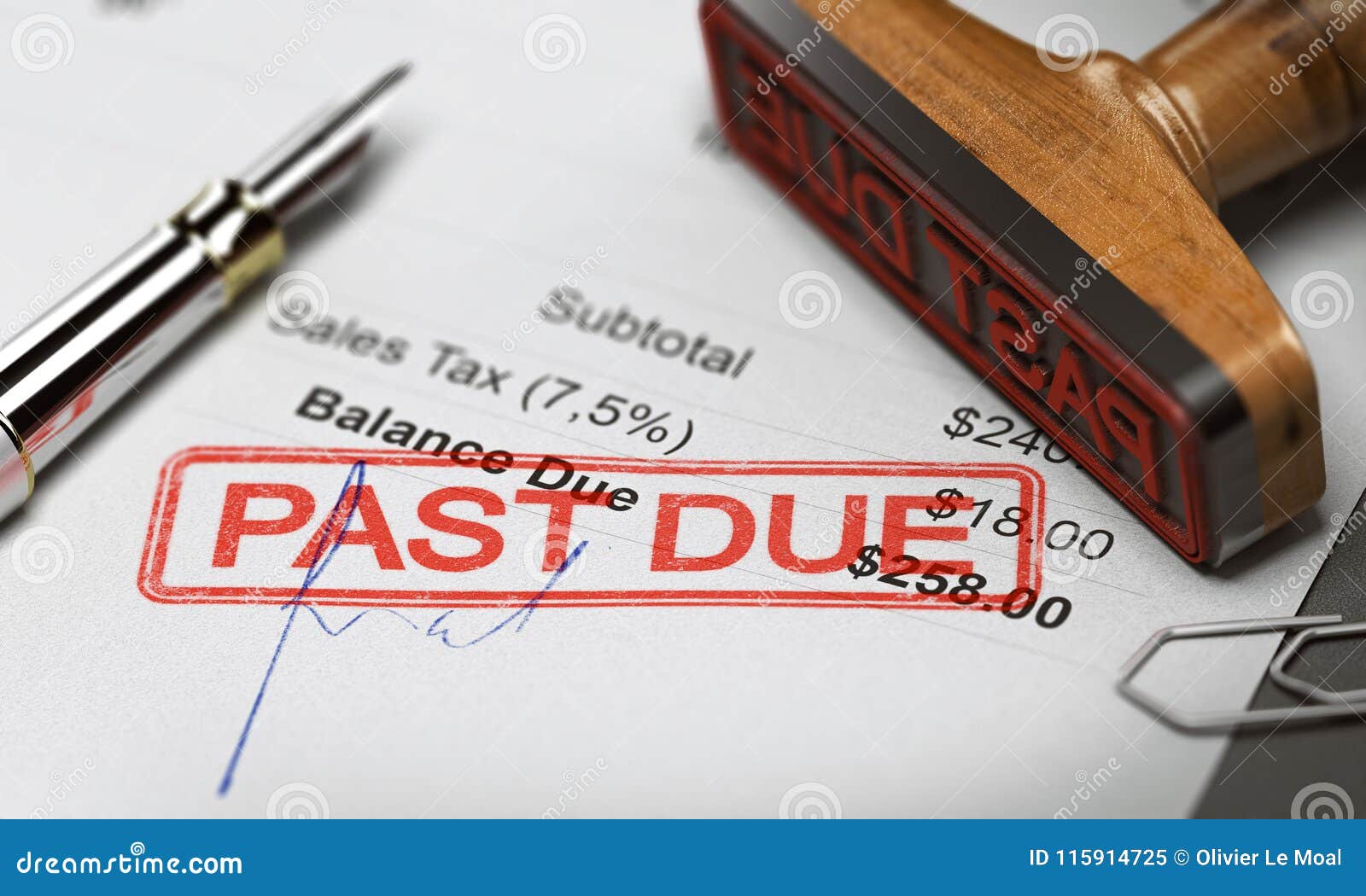 Business Debt Collection or Recovery. Unpaid Invoice Stock Image ... Business Debt Collection or Recovery. Unpaid Invoice Stock Image ...