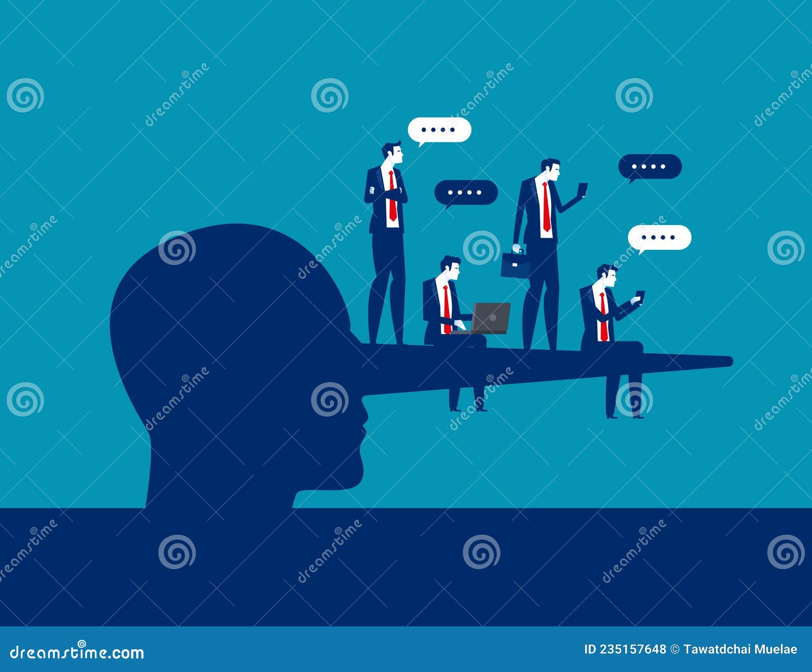 Business and Deception. Concept Business Vector Illustration Stock ...