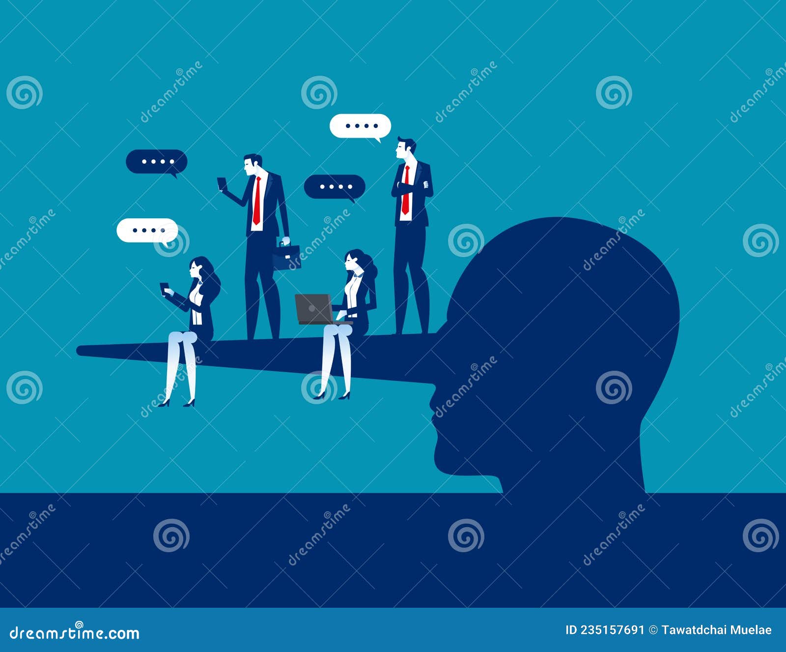 Business and Deception. Concept Business Vector Illustration Stock ...