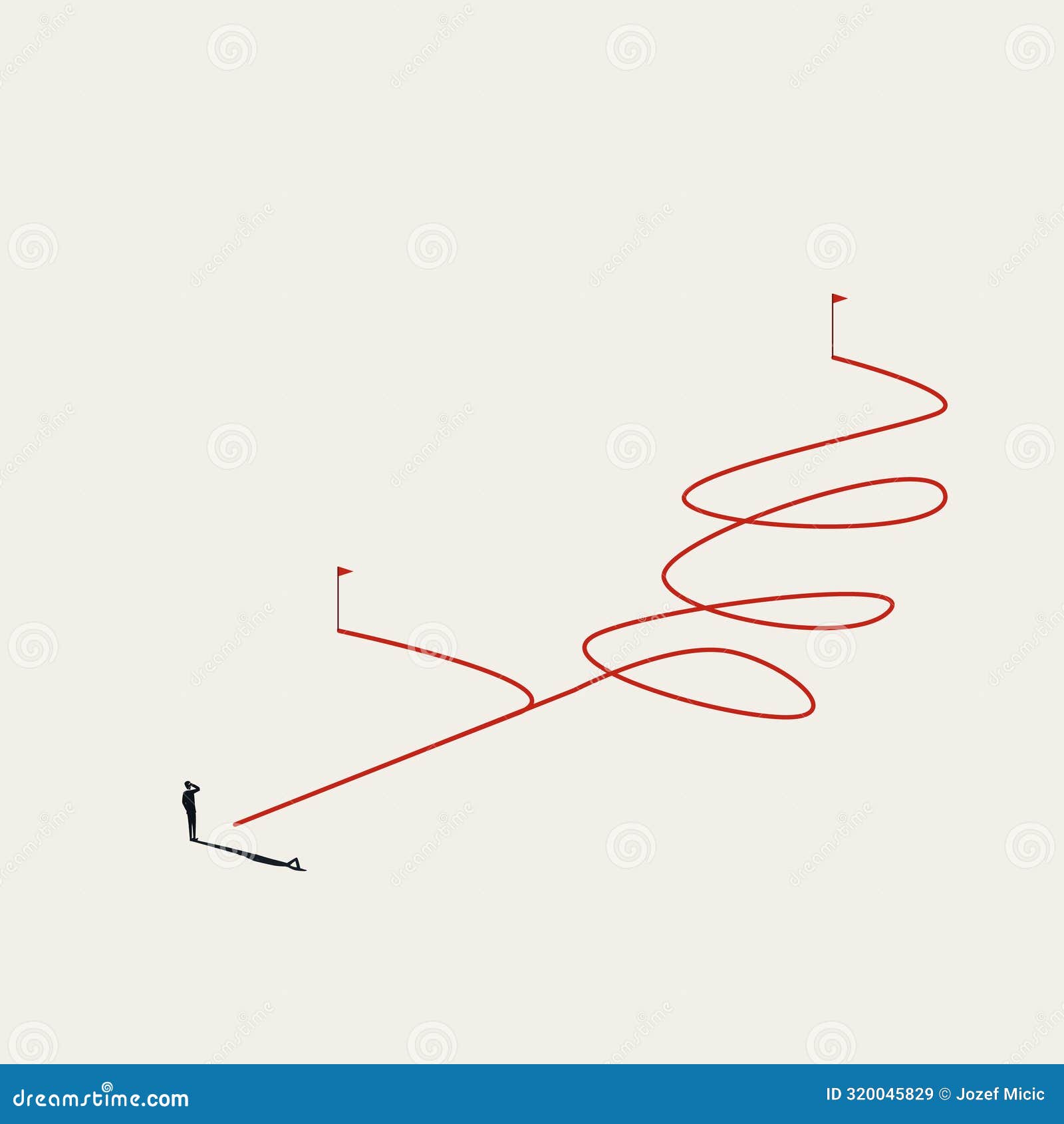 Business Decision between Easy and Hard, Vector Concept. Symbol of ...