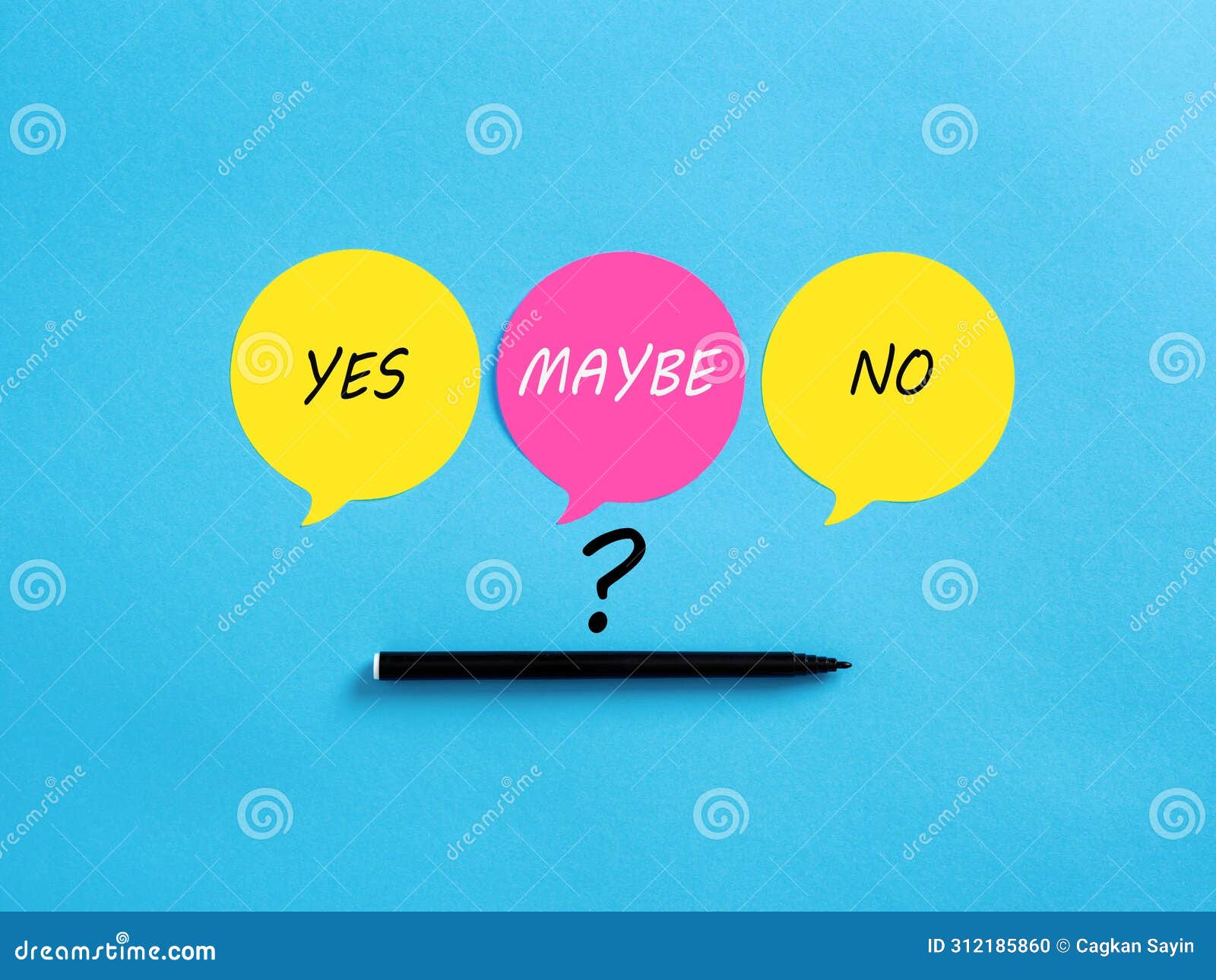 Business Decision Making. Choice between Yes, No or Maybe Options Stock ...