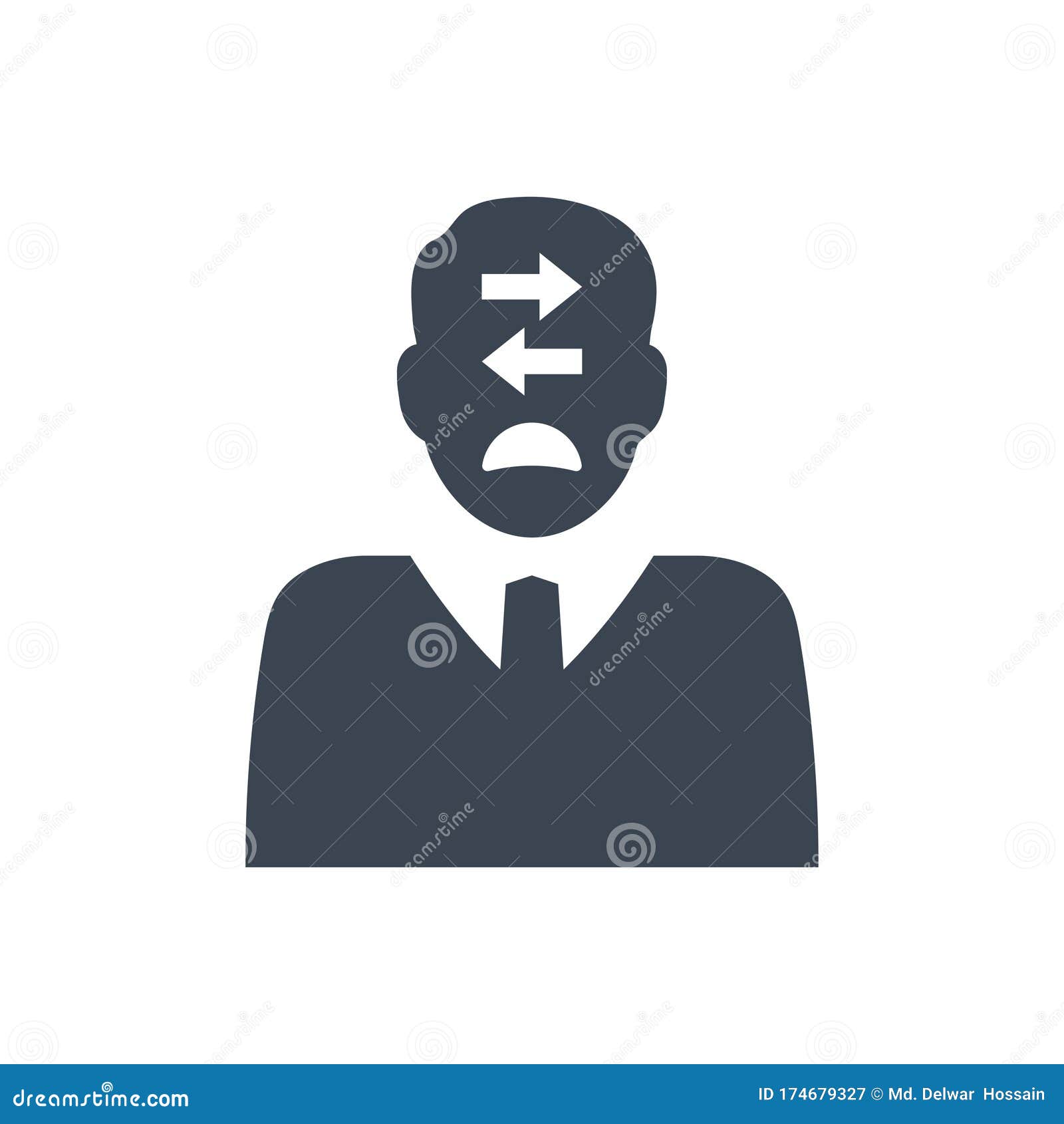 Business Decision Making Confusion Icon Stock Vector - Illustration of ...