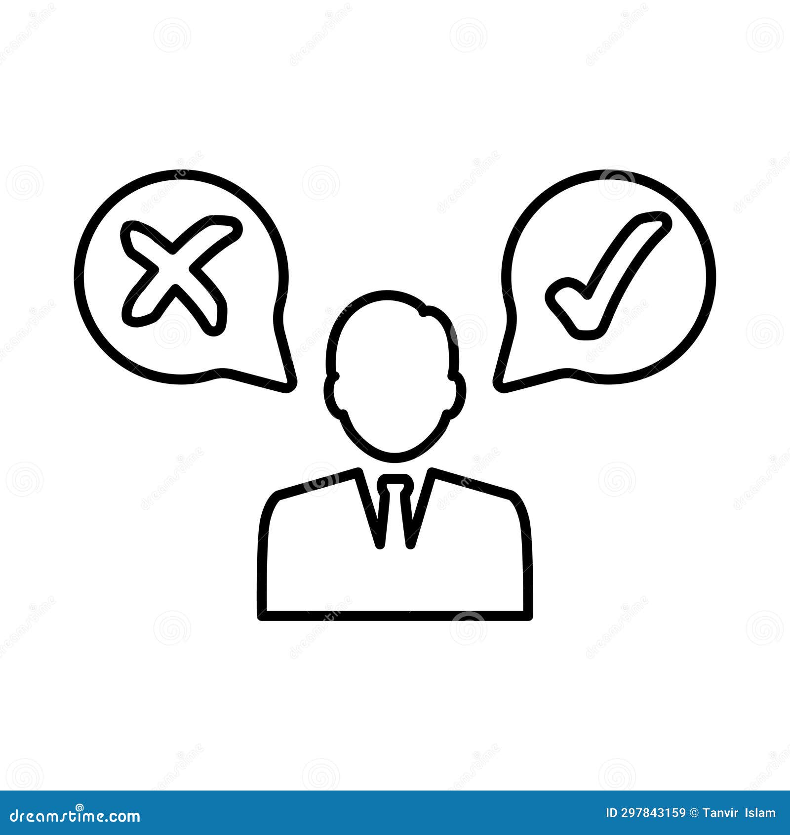 Business Decision Making Icon in Outline Style Stock Vector ...