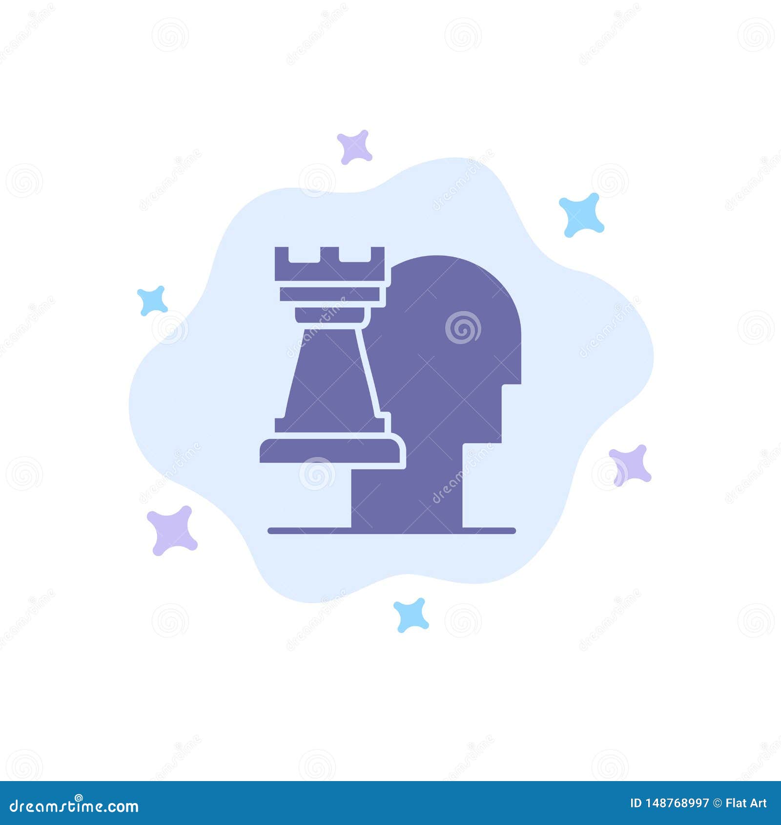 Business, Decisions, Modern, Strategic Blue Icon on Abstract Cloud ...