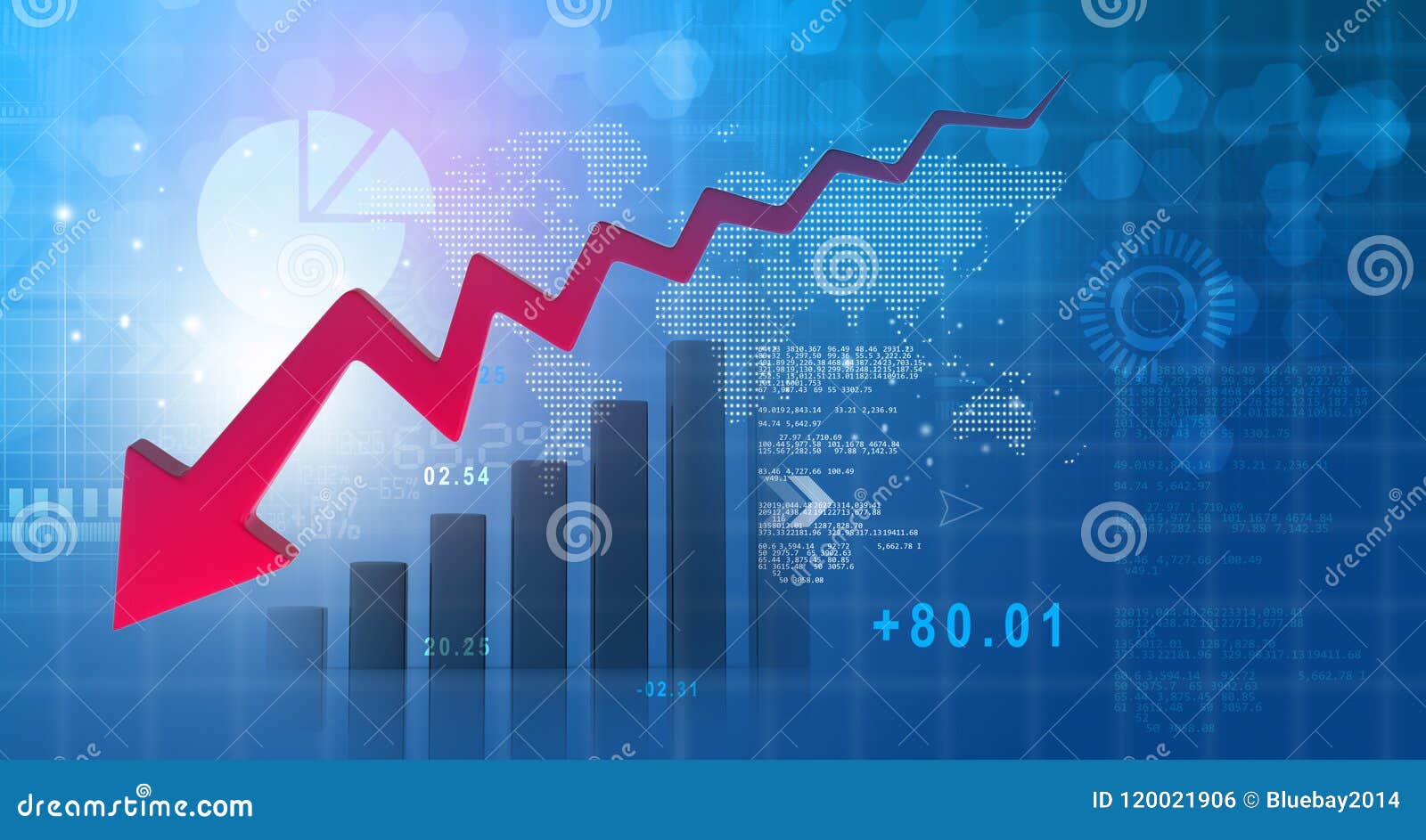 Business Decline Chart Graph With Falling Arrow Royalty-Free ...