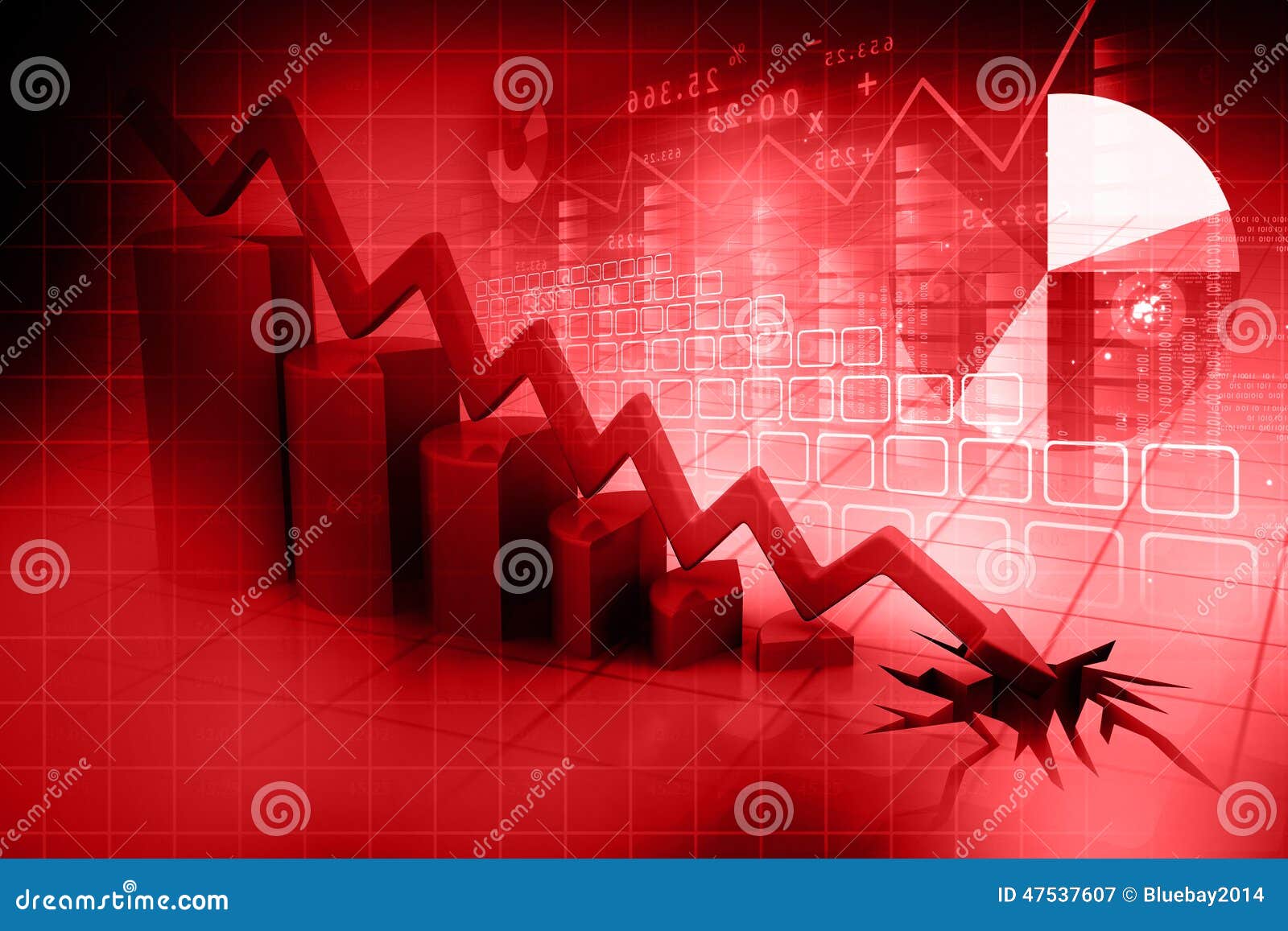 Business Decline, Global Economics Crisis Landing Page Template ...