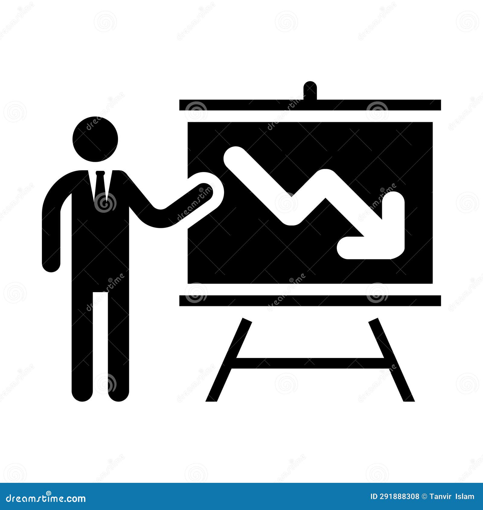 Business Decrease Icon stock illustration. Illustration of vector ...