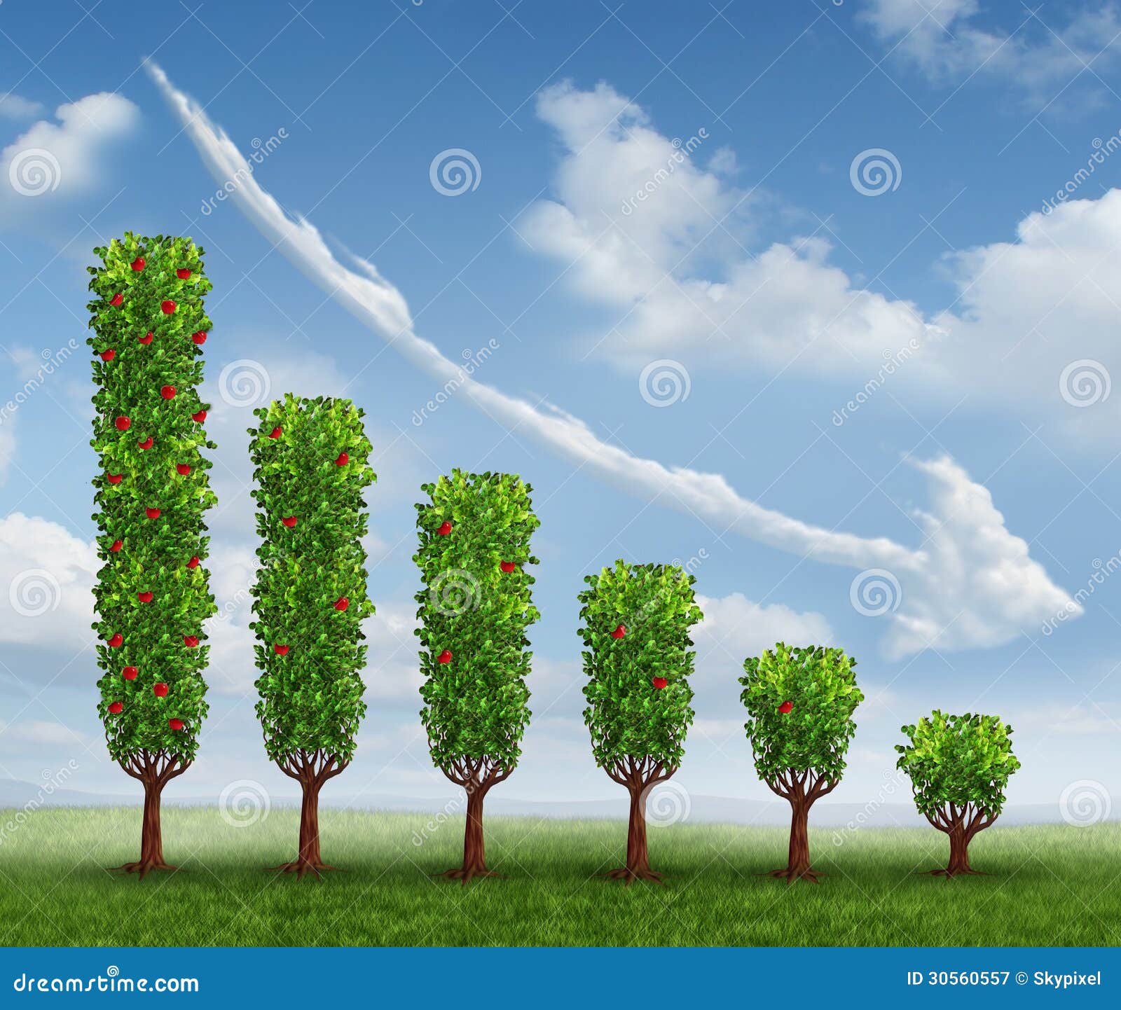 Business Decrease stock illustration. Illustration of harvest - 30560557