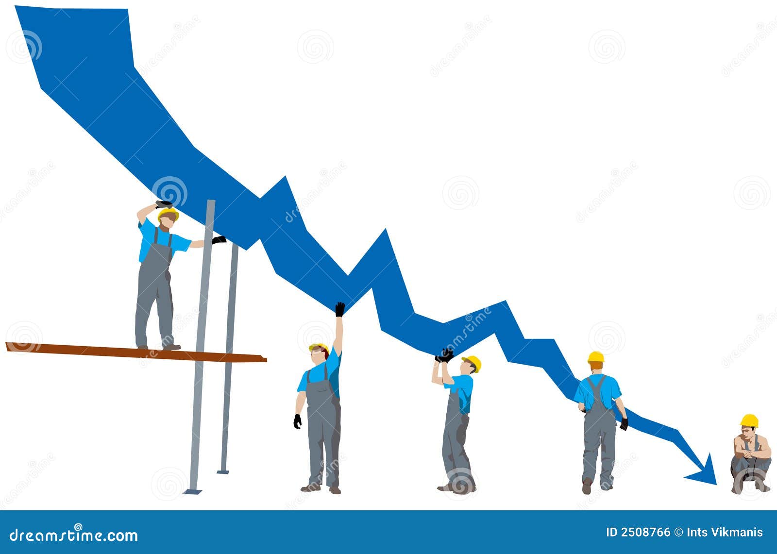 Business Depression Graph Royalty Free Stock Image - Image: 2508766