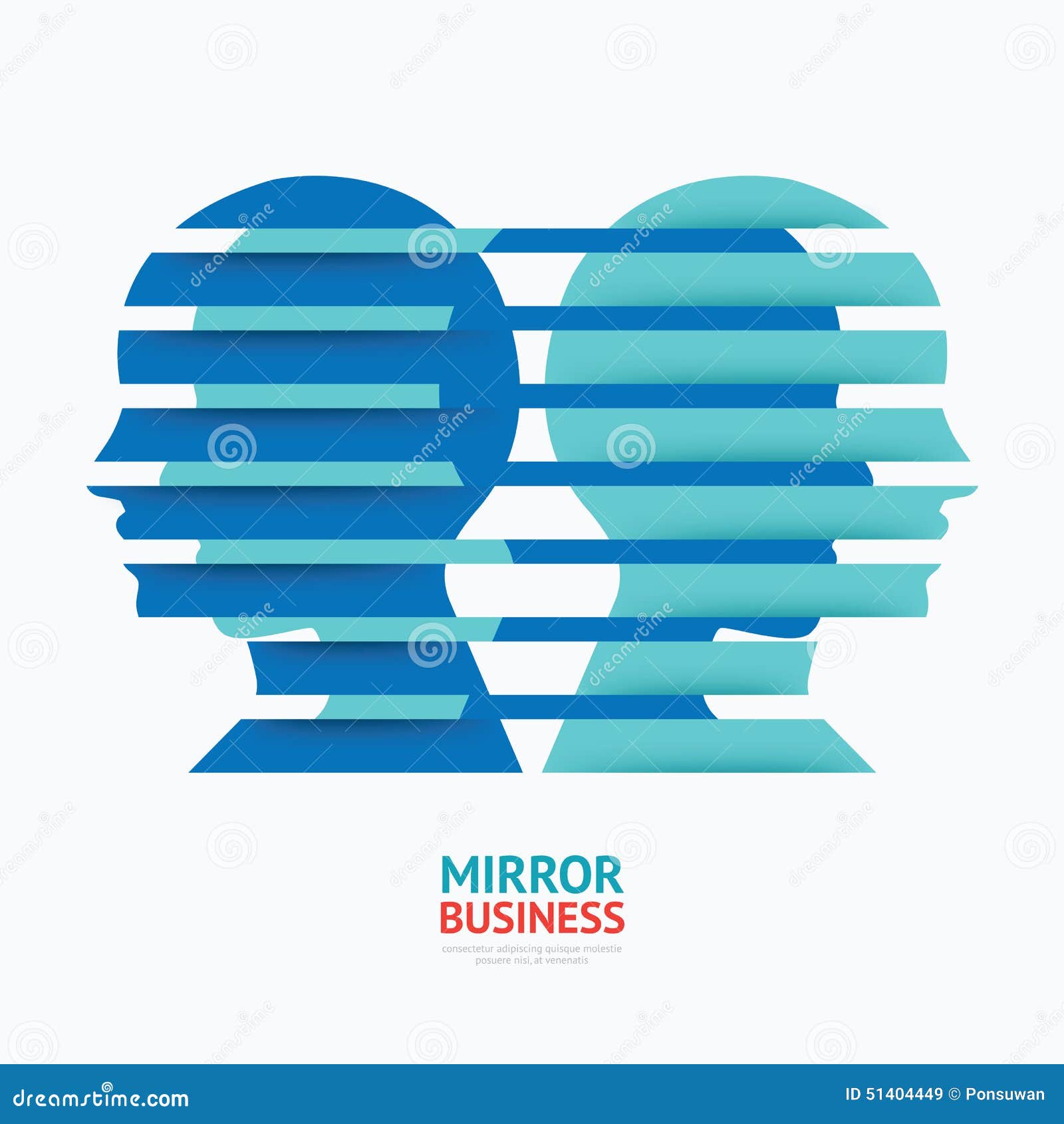 Business Design Mirror Concept Vector Illustration . Stock Vector ...
