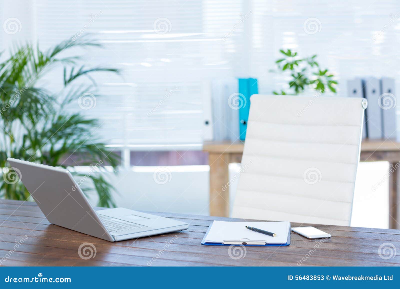 Business Desk with Laptop and Notebook Stock Image - Image of wireless ...