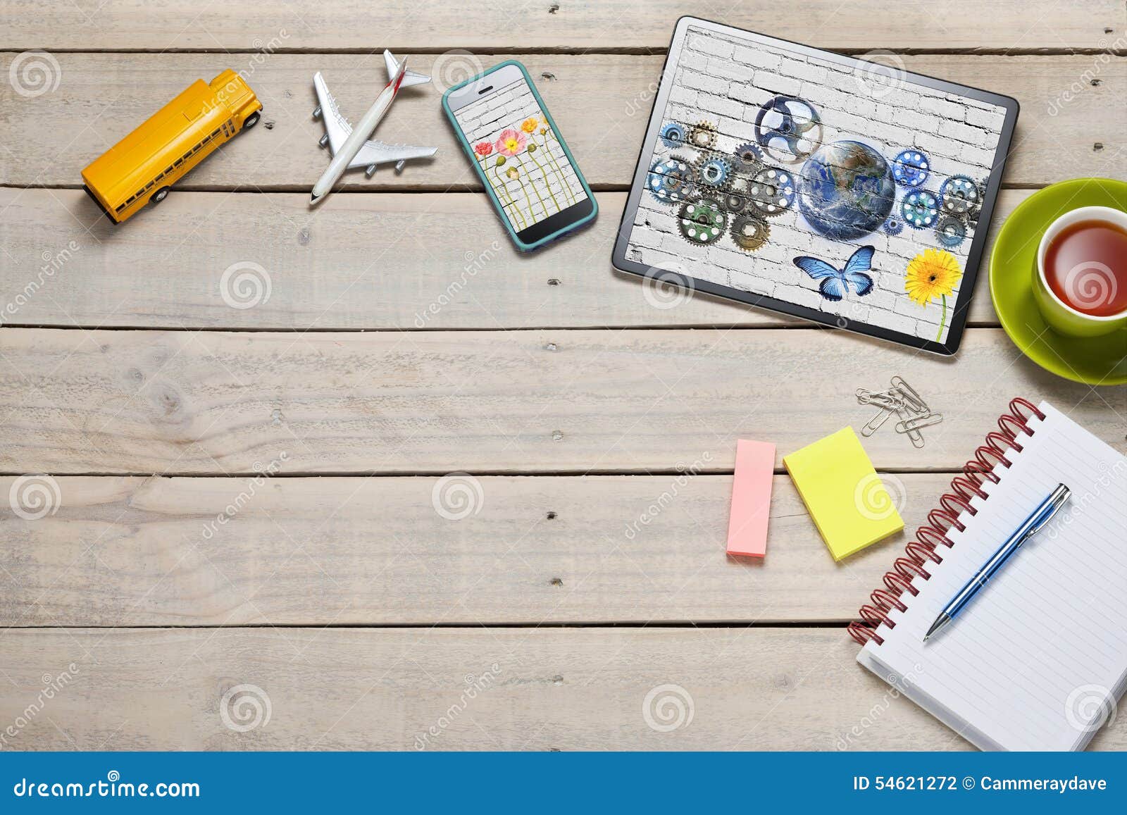 School Desk Tablet Technology Background Stock Photo - Image of ...