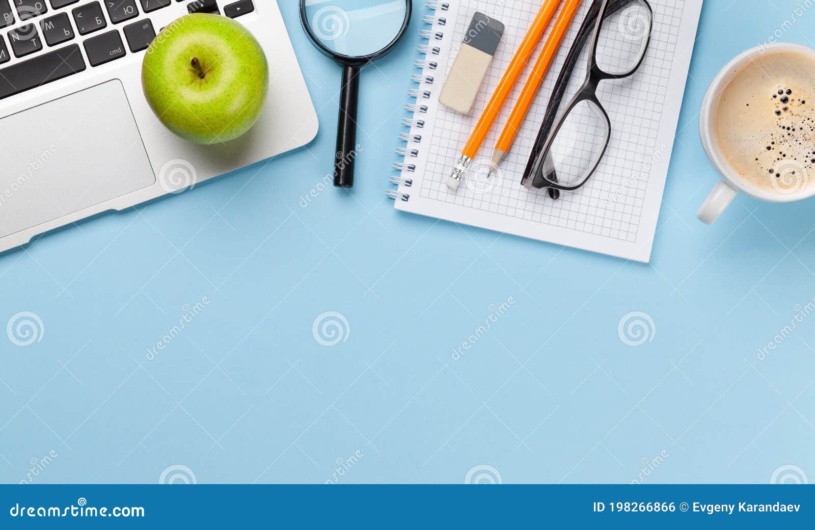 Business Desk Workplace and Office Objects Stock Photo - Image of ...